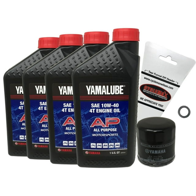 Yamaha OEM Oil Change Kit for 2015-2016 Yamaha FZ-07 with 10W-40 Oil ...