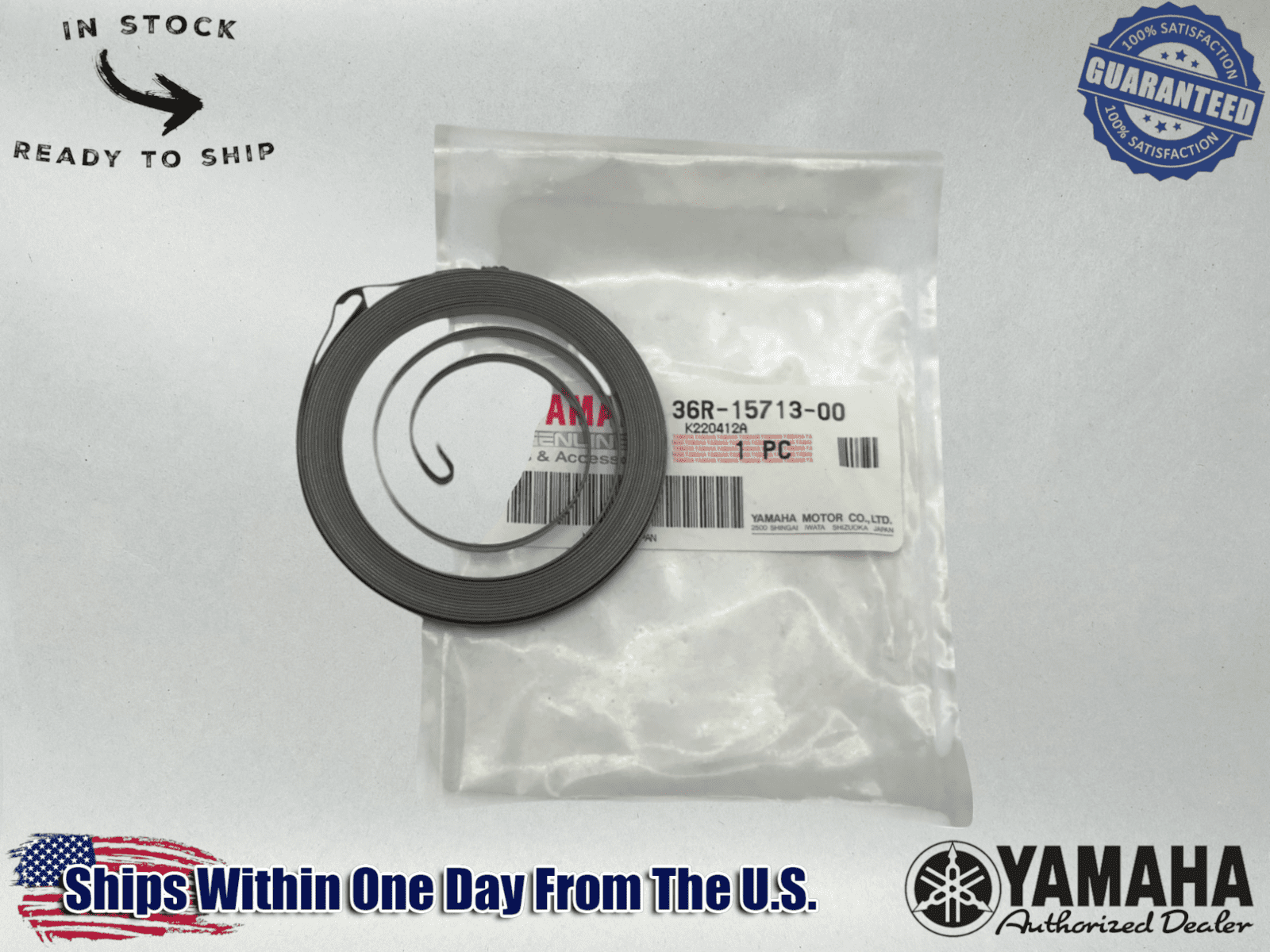 Yamaha OEM YF60 4-ZINGER YT60 TRI-ZINGER RECOIL STARTER SPRING 36R ...
