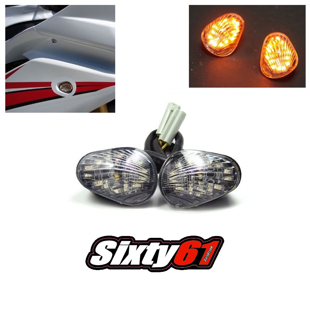 Yamaha R3 Flush Mount LED Turn Signal Lights 2015 2016 2017 2018 Block ...