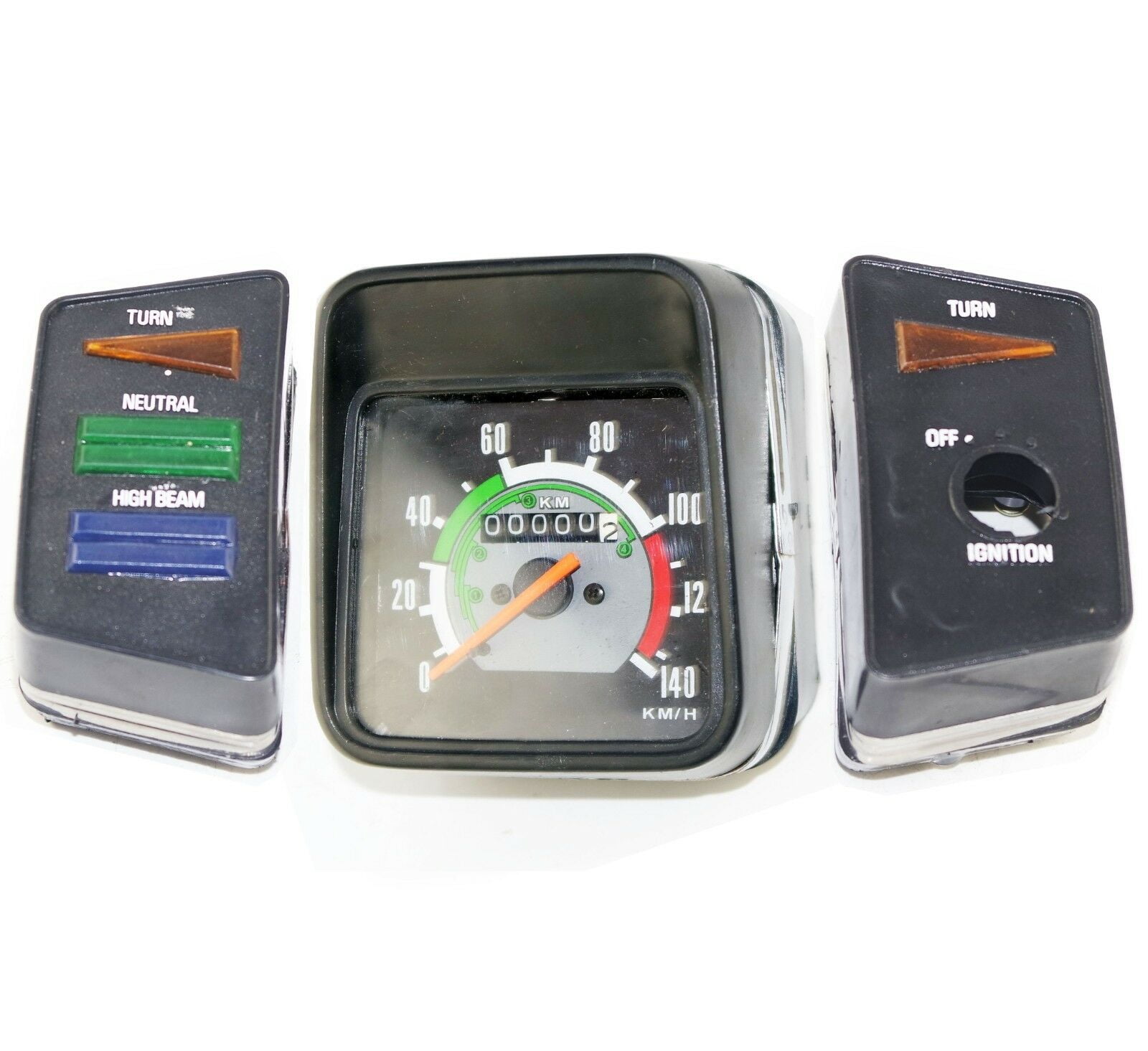 Yamaha RX 100 Speedometer Tachometer With Pilot Box Gauge Set - Walmart.com