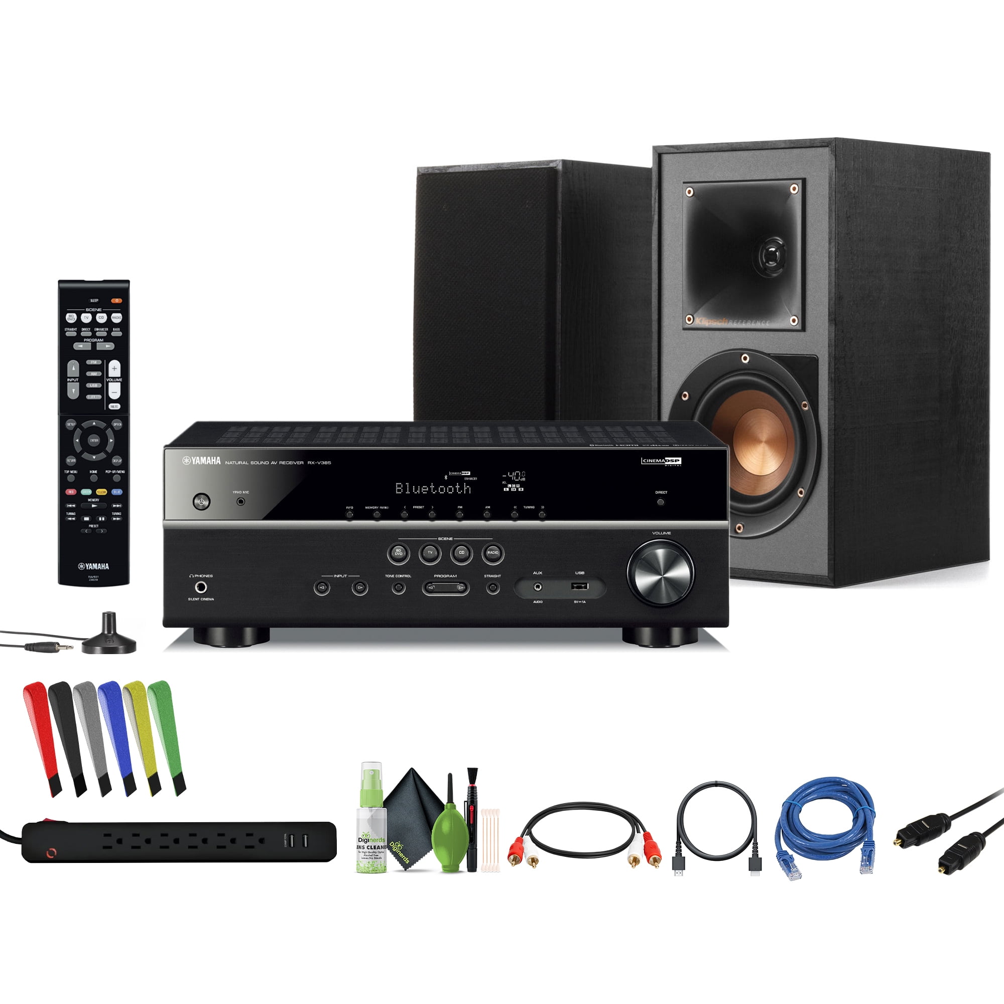 Yamaha RX-V385 5.1-Channel Surround Sound 4K Ultra HD AV Receiver with ...