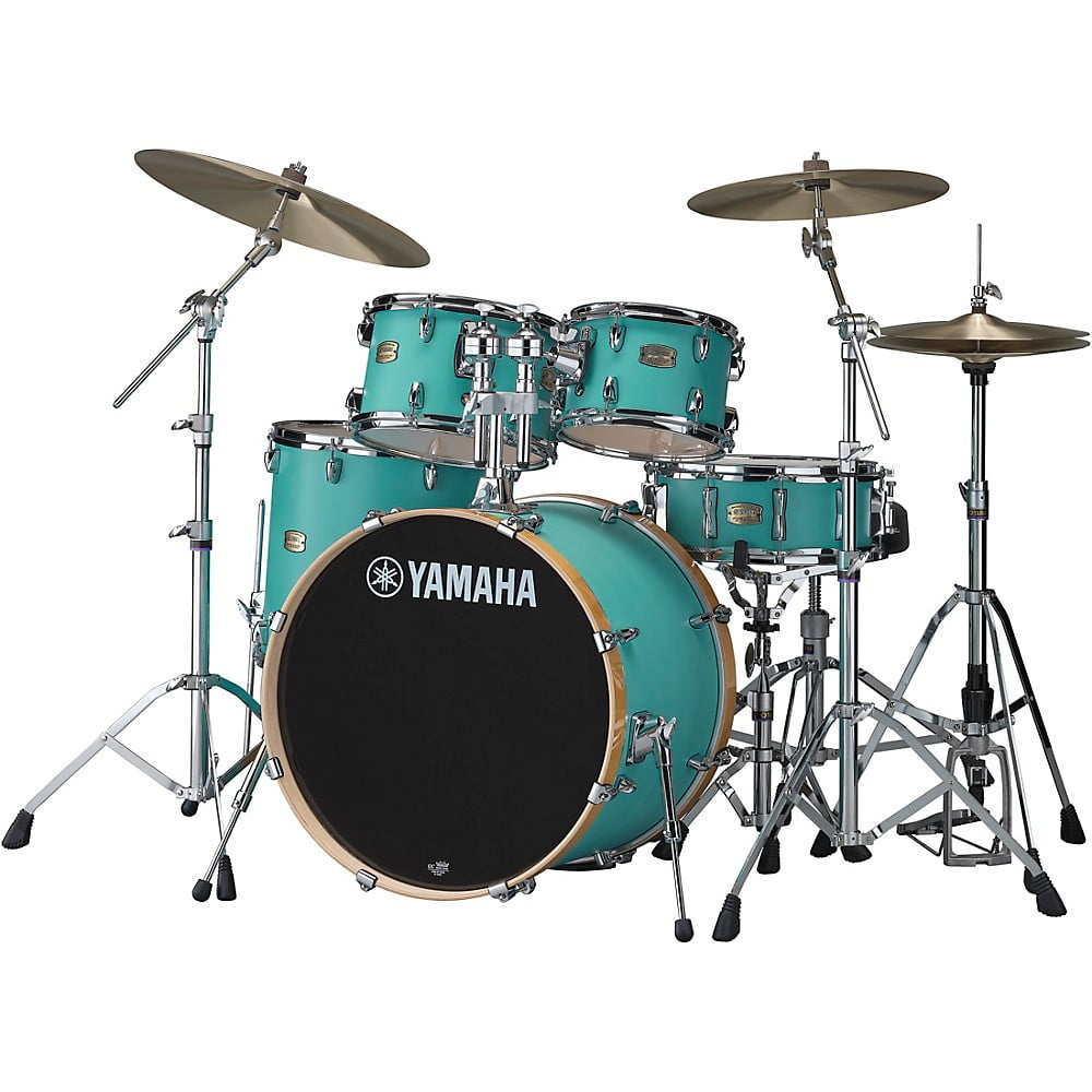 Yamaha Stage Custom Birch 5-Piece Shell Pack, 22" Bass Drum, Matte Surf ...