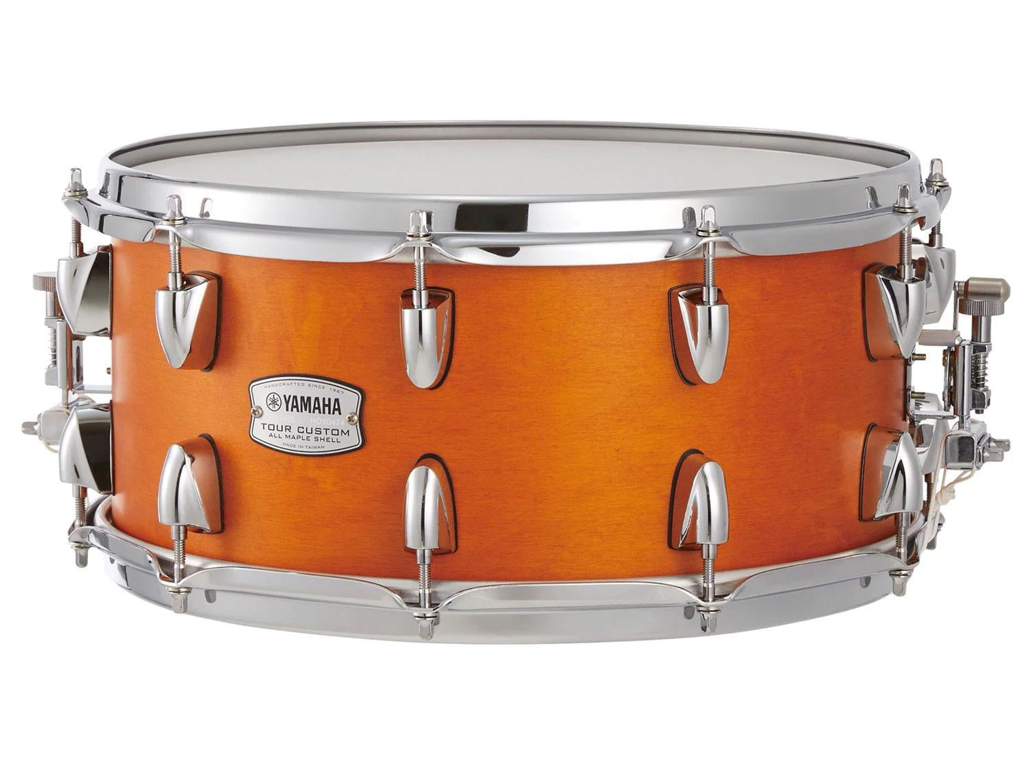 Yamaha Tour Custom Maple Snare Drum 14 x 6.5 in. Caramel Satin ...