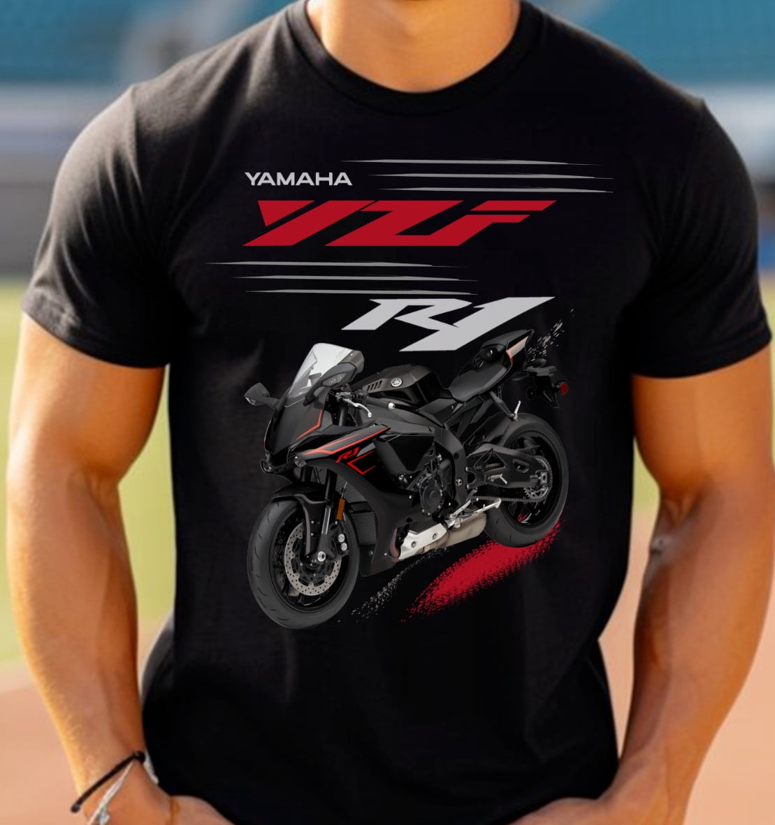 Yamaha YZF-R1 Black Logo T-Shirt,Motorcycle Motor Adventure Travel Gift ...