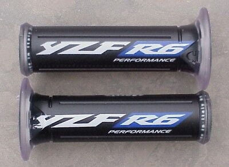 Yamaha YZF R6 R6S HARRIS BLUE GEL LOGO HAND GRIPS - Walmart.com