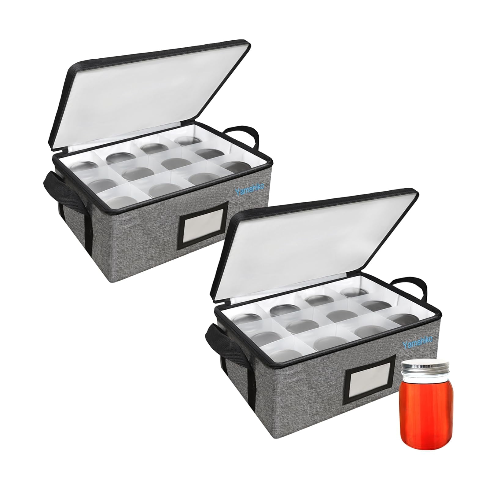 Yamahiko 16 oz Mason Jar Storage Organizer, Canning Jar Storage Box ...