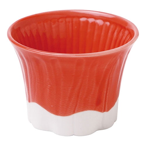Yamako sake glass Mount Fuji sake cup Ochoco Pottery(Minoware) Red made ...