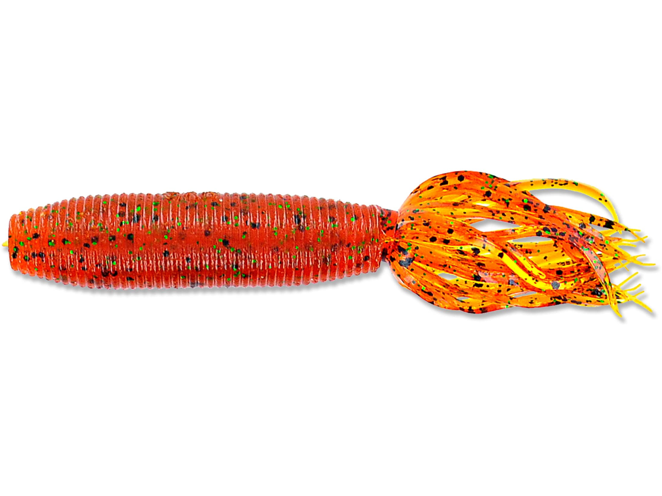 Yamamoto Baits Fat Ika Soft Bait, 10, 4in, Pumpkin with Black & Green ...