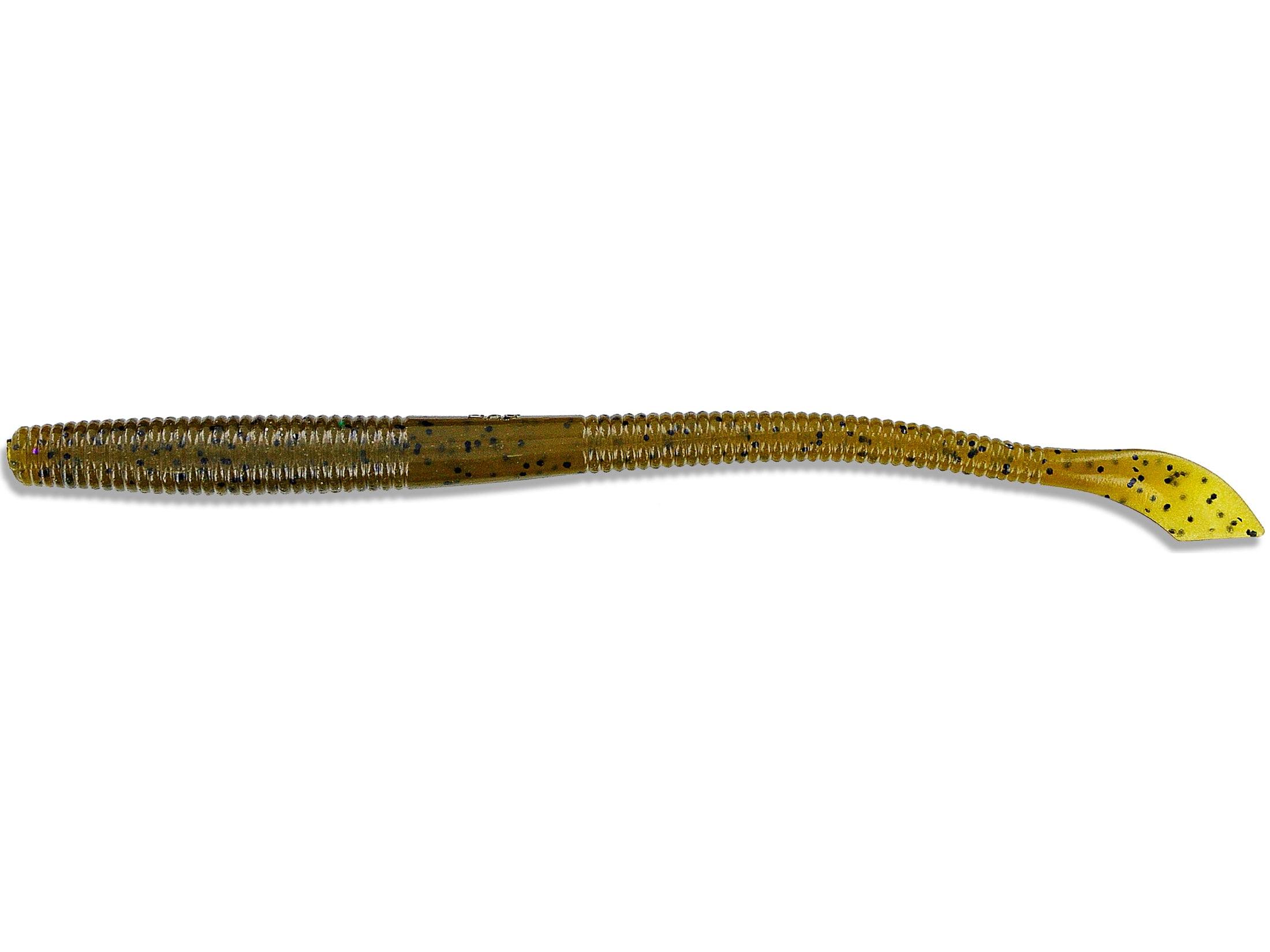 Yamamoto 7.75'' Kut Tail Worm Grn Pmpkn/Blk Flk - Walmart.com