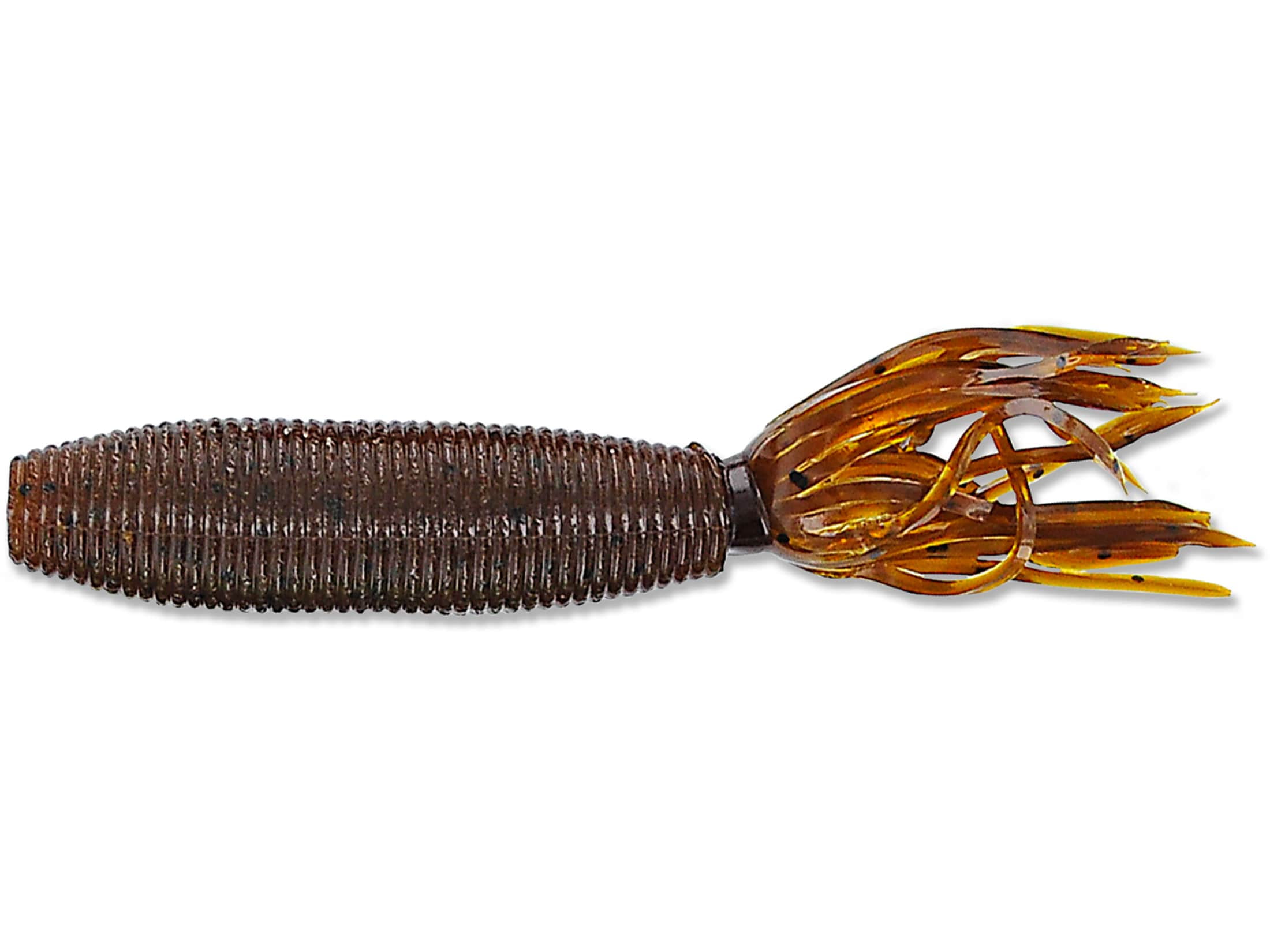 Yamamoto Baits Grub-Pack Fat Ika Soft Bait, 4 inches, Dark Pumpkin with ...