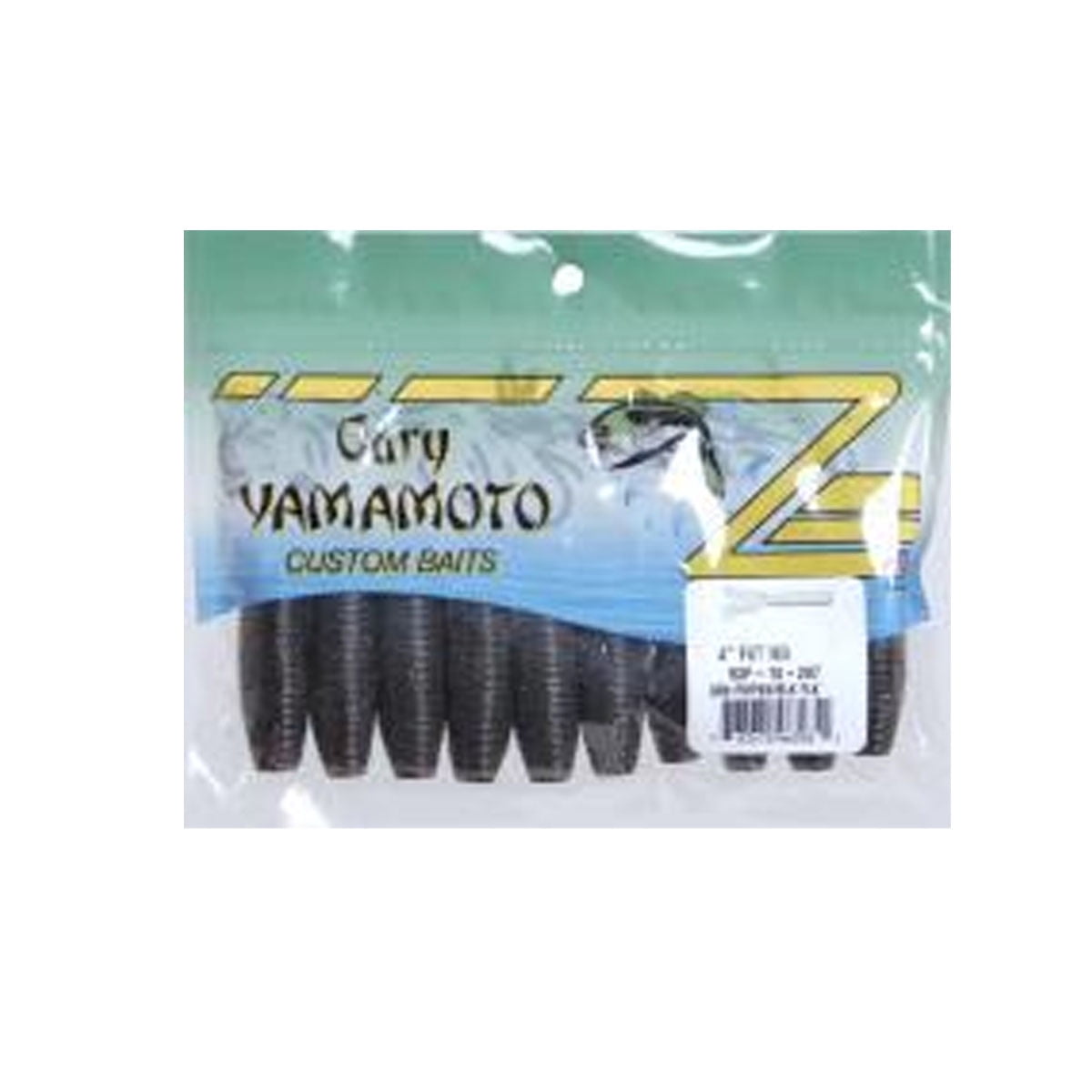 Yamamoto Baits Fat Ika Soft Bait, 10, 4in, Green Pumpkin & Black Flake ...