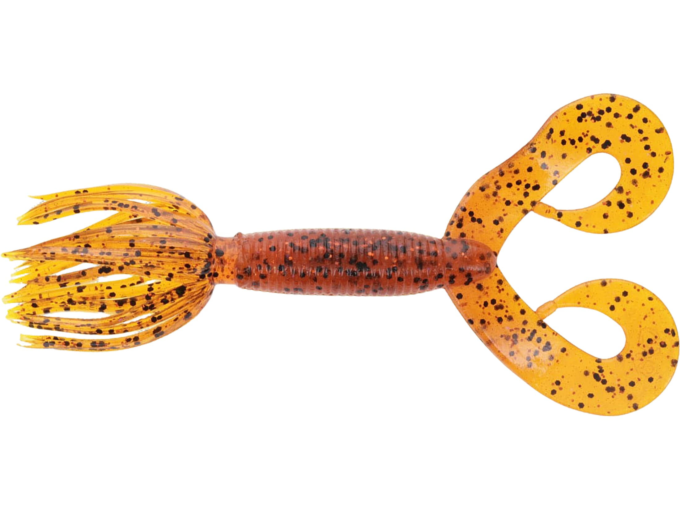 Yamamoto Double Tail Hula Grub 5" Fire Craw - Walmart.com