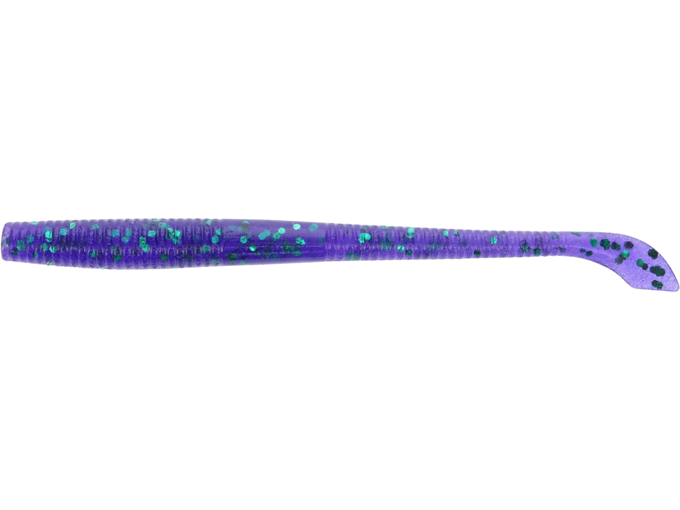 Yamamoto Kut Tail Worm 4" Purple W/Emerald Flake - Walmart.com