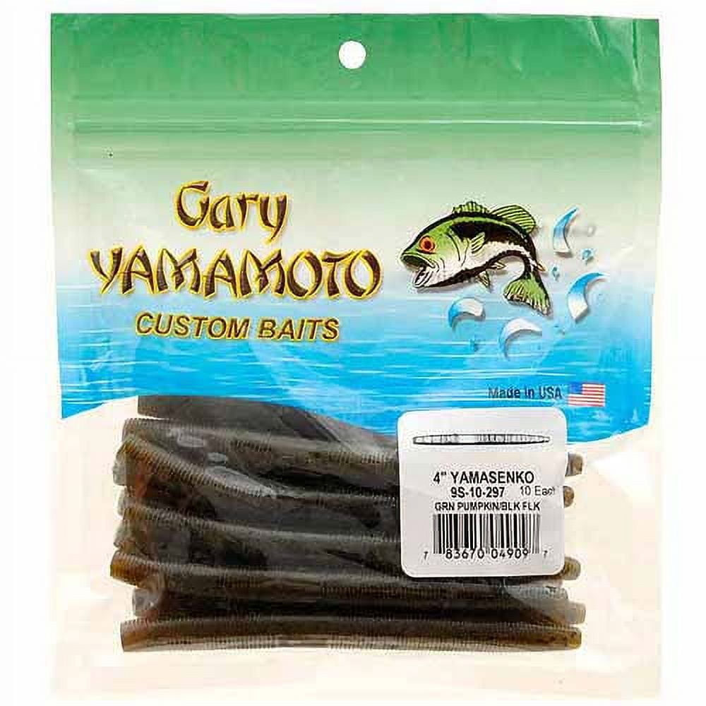Yamamoto Senko 4'' Green Pumpkin Black 10pk - Walmart.com