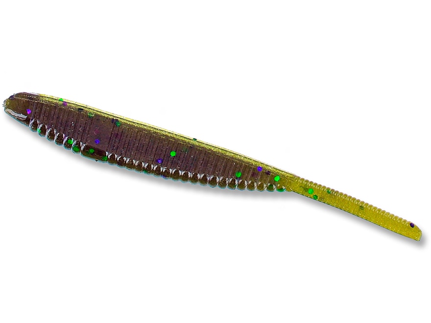 Yamamoto Shad Shape Worm Grn Pmpk/LgGrn/Lg Prp 10pk - Walmart.com