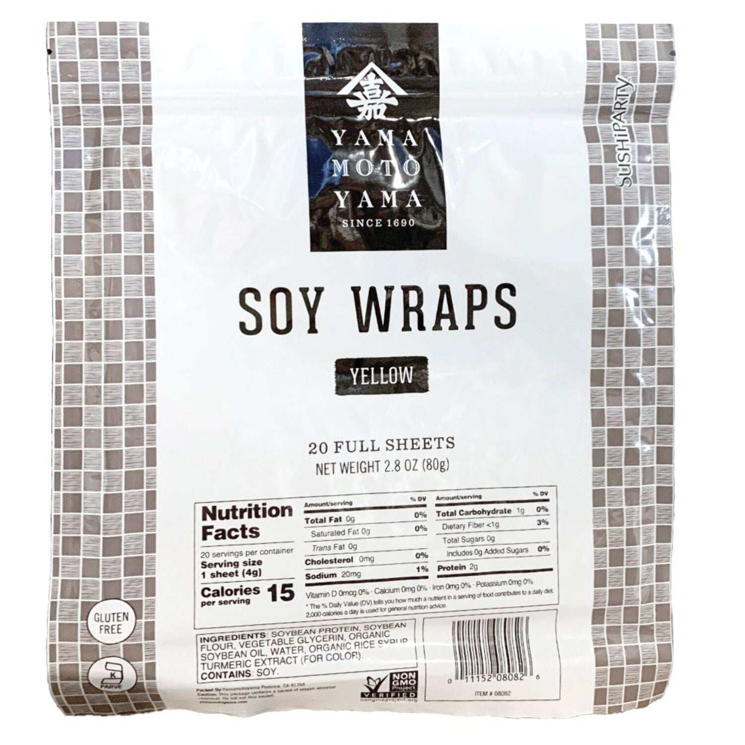 Yamamotoyama, Sushi Party Soy Wrappers, Turmeric Yellow, (10-Pack) 200 ...