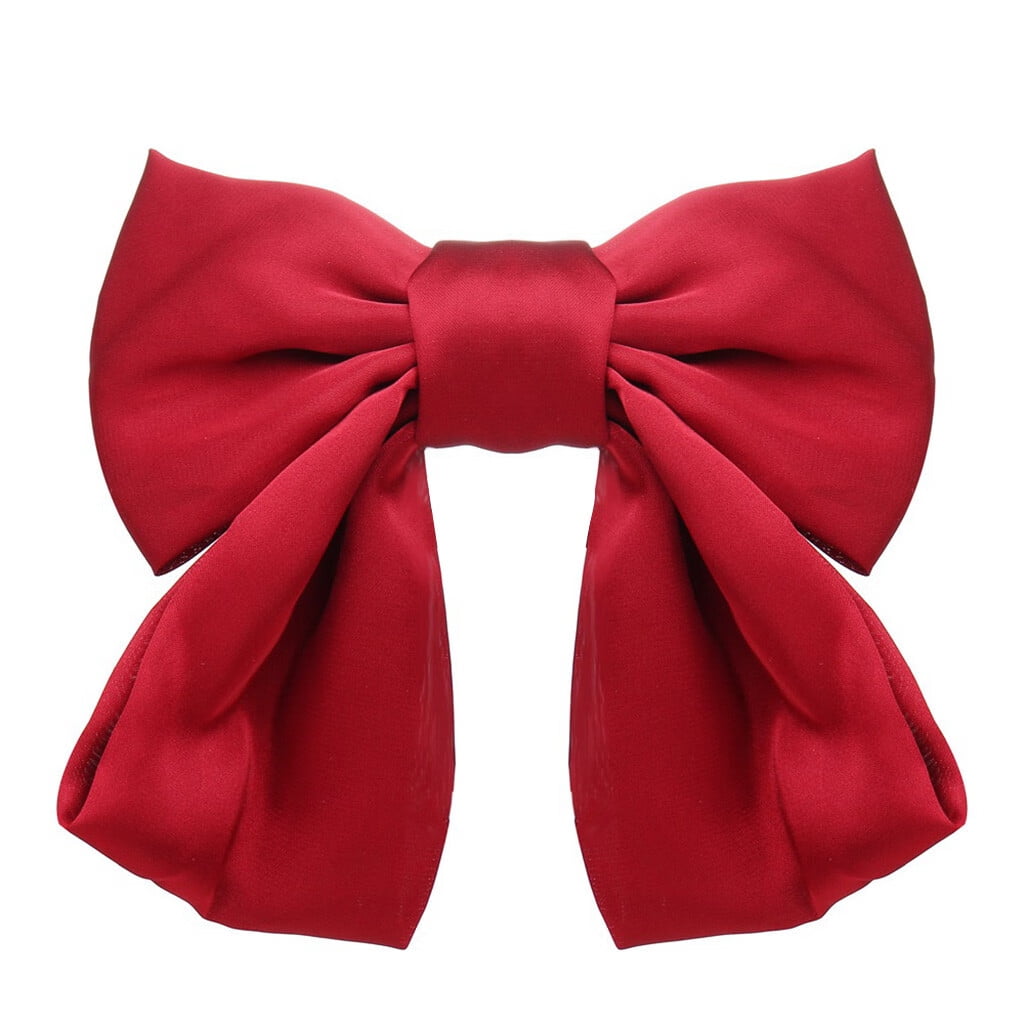 Yaman Hair clip French Retro Romantic Red Bow Hairpin Headdress Clip ...