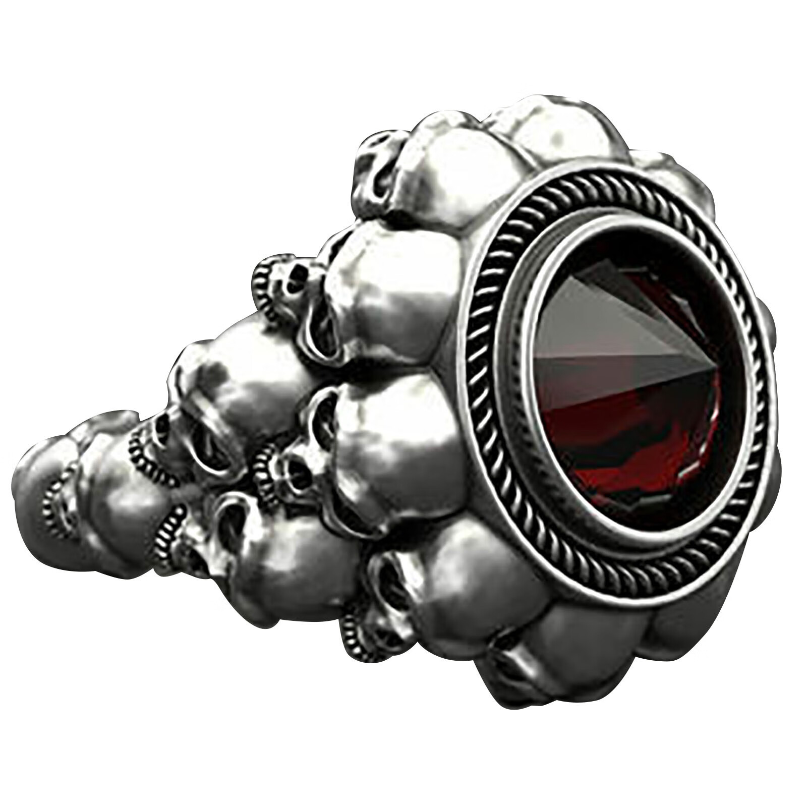 Yaman Rings Hand-Made Sterling Silver Ring,Men's Skull Brutal Ring,A ...