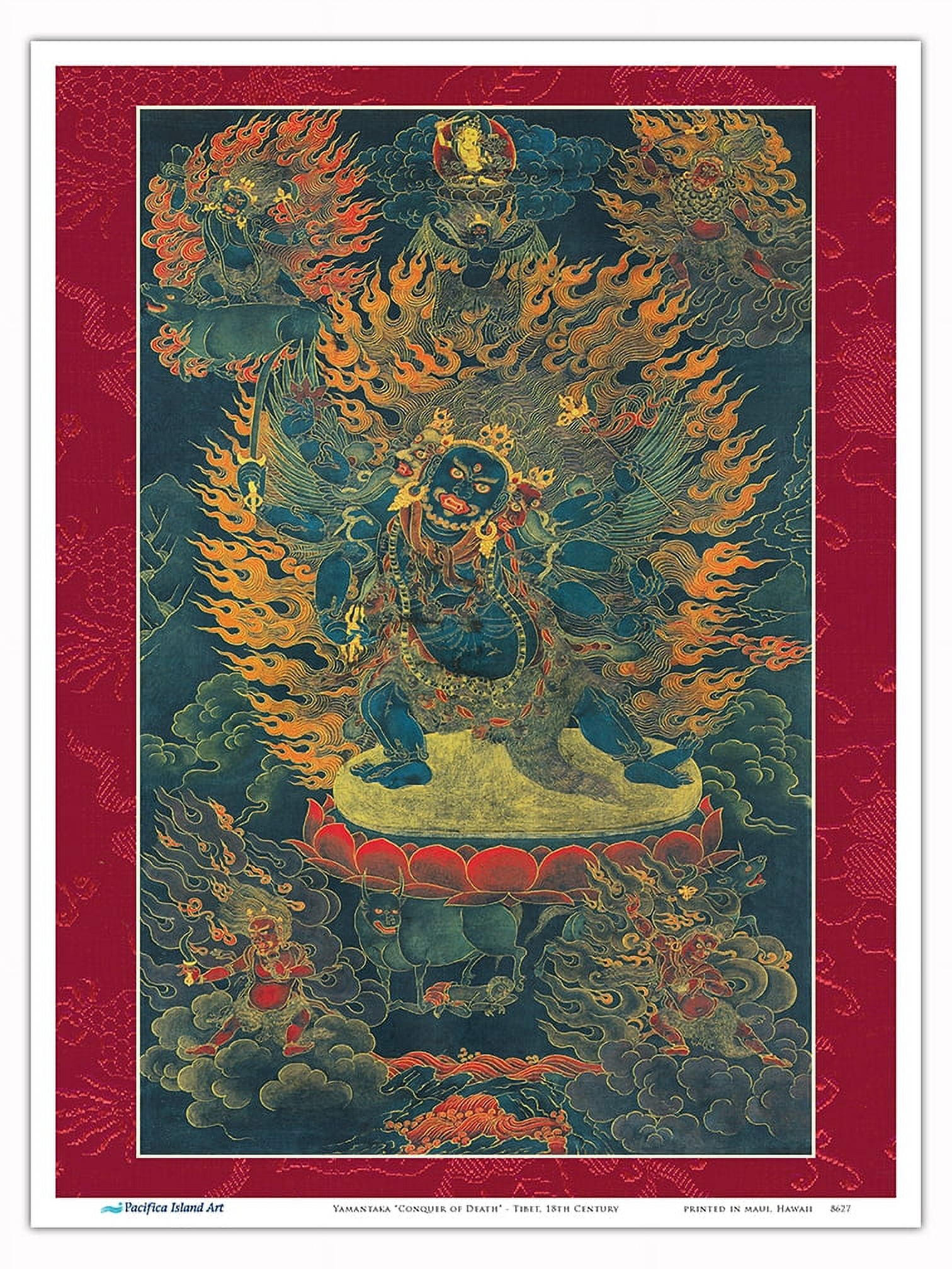Yamantaka Conquer of Death - Buddhist Tantric Deity - Vintage Tibetan ...