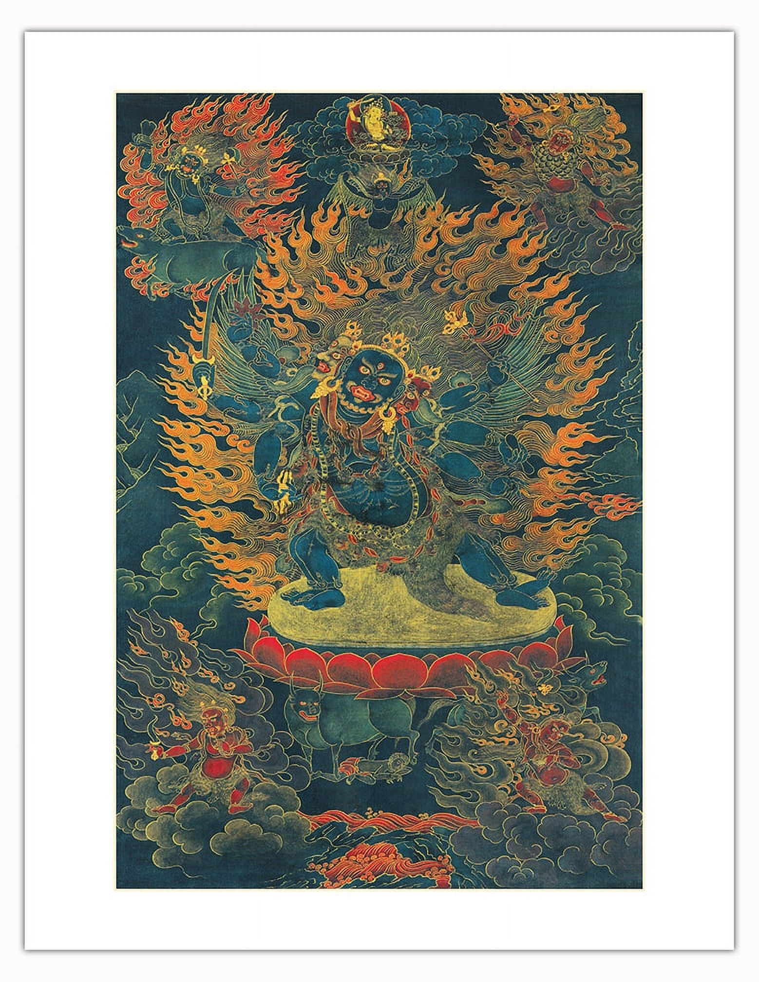 Yamantaka Conquer of Death - Buddhist Tantric Deity - Vintage Tibetan ...