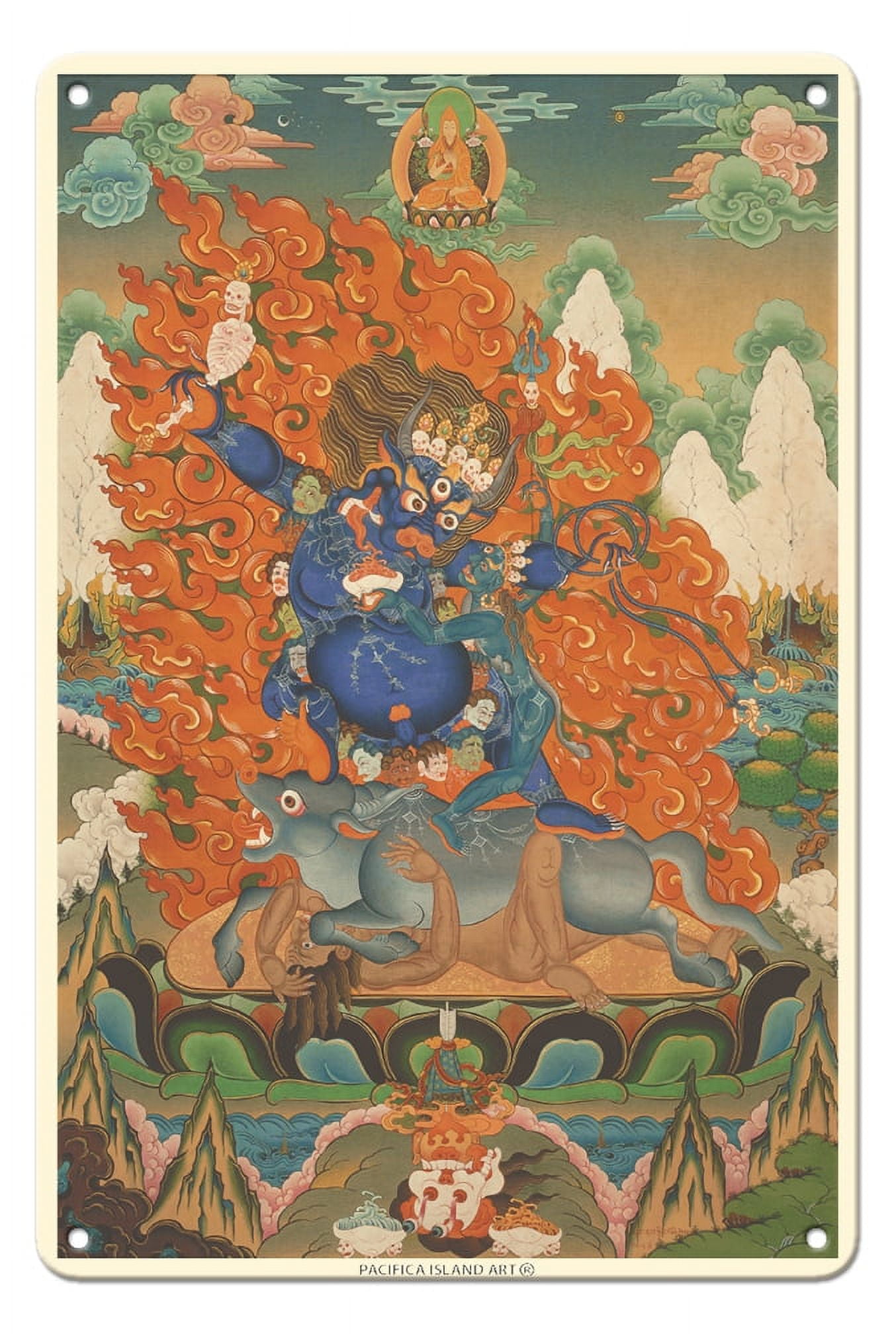 Yamaraja (King of the Dead) - Dharmapala Protective Deity - with Sister ...
