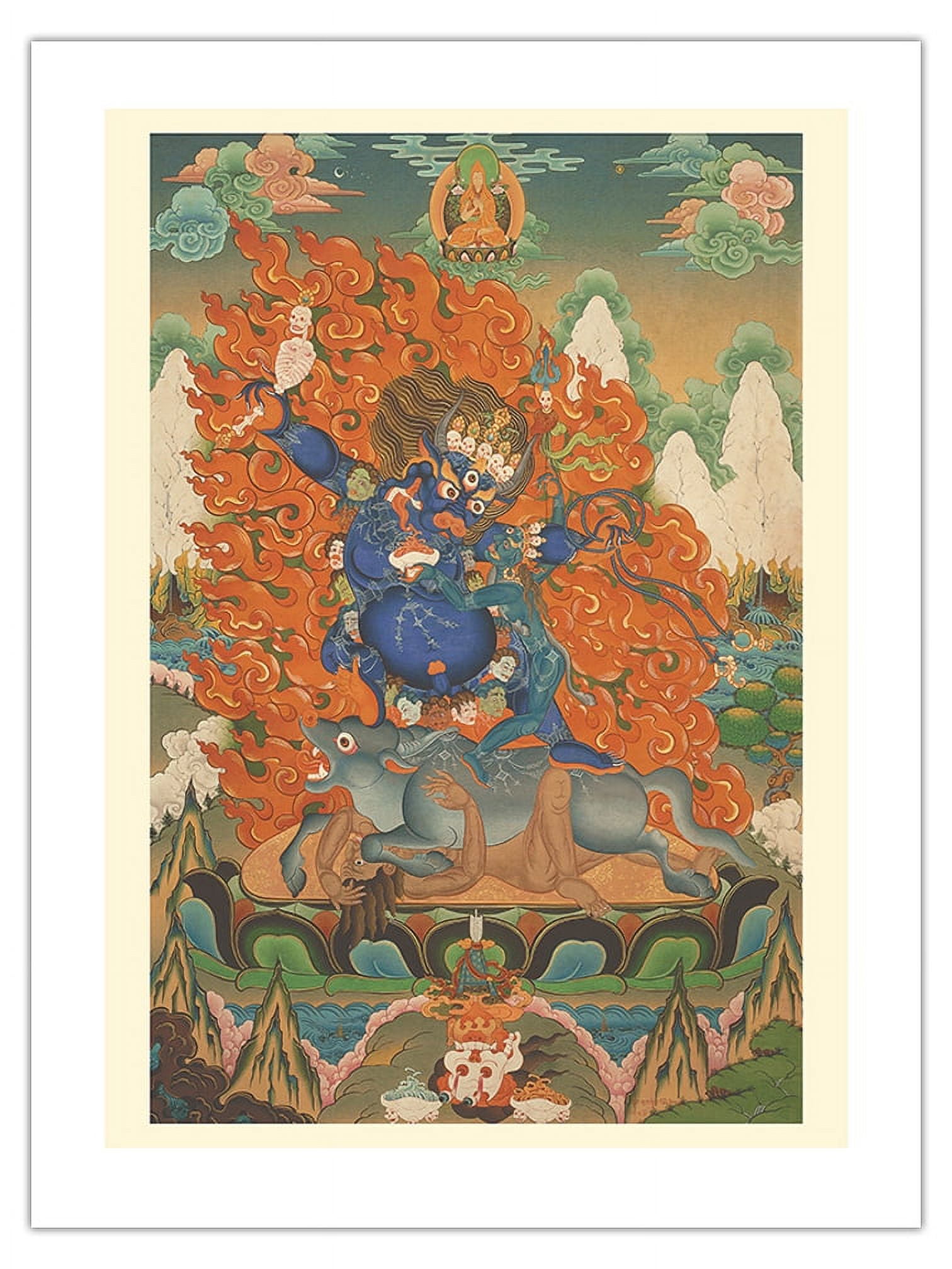 Yamaraja (King of the Dead) - Dharmapala Protective Deity - with Sister ...
