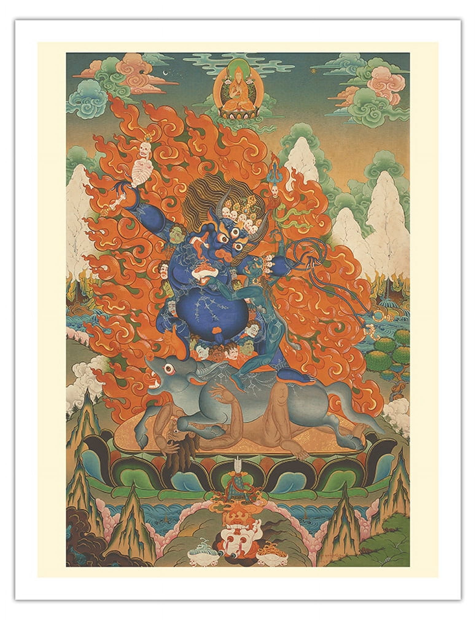 Yamaraja (King of the Dead) - Dharmapala Protective Deity - with Sister ...
