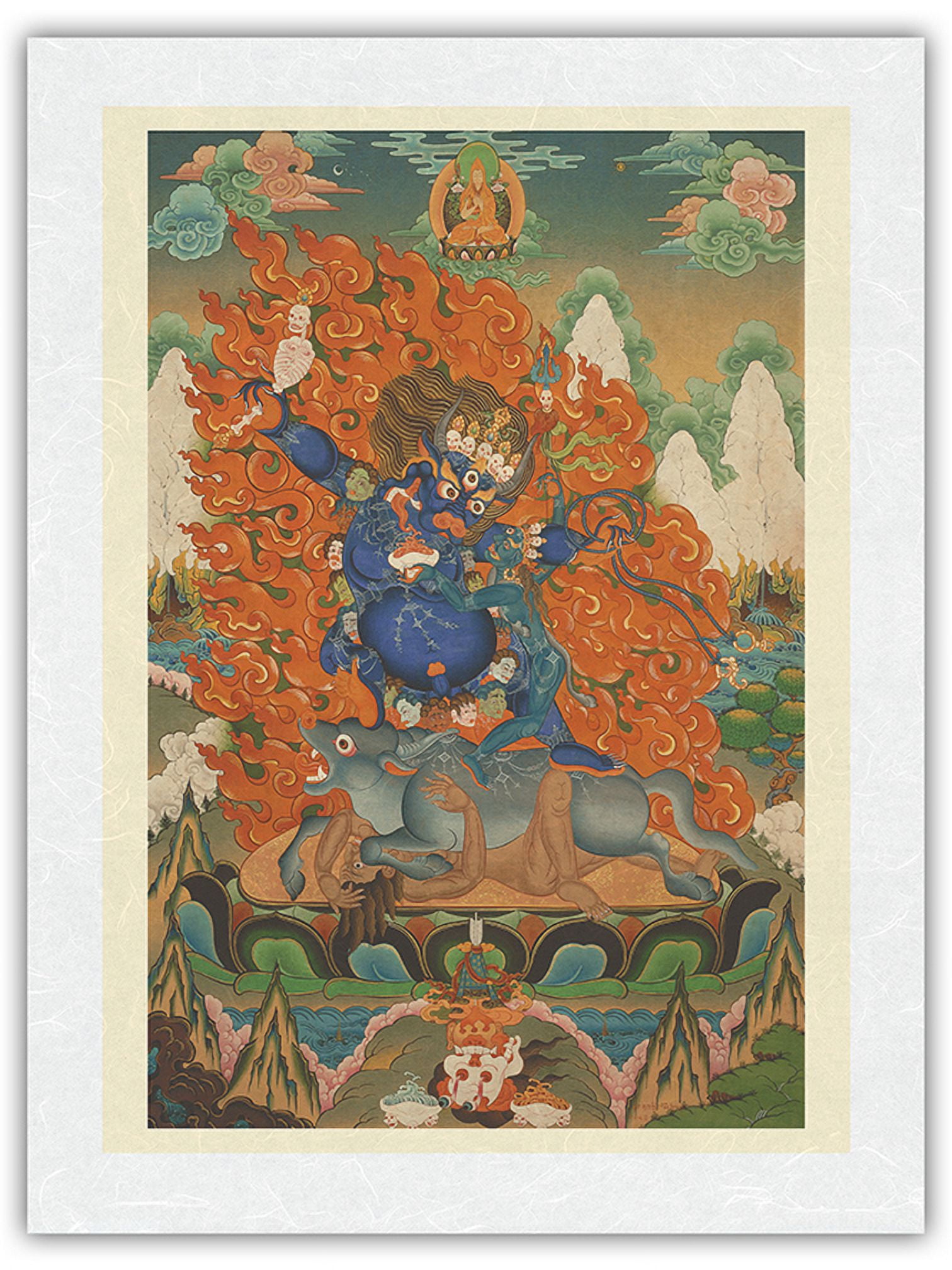 Yamaraja (King of the Dead) - Dharmapala Protective Deity - with Sister ...