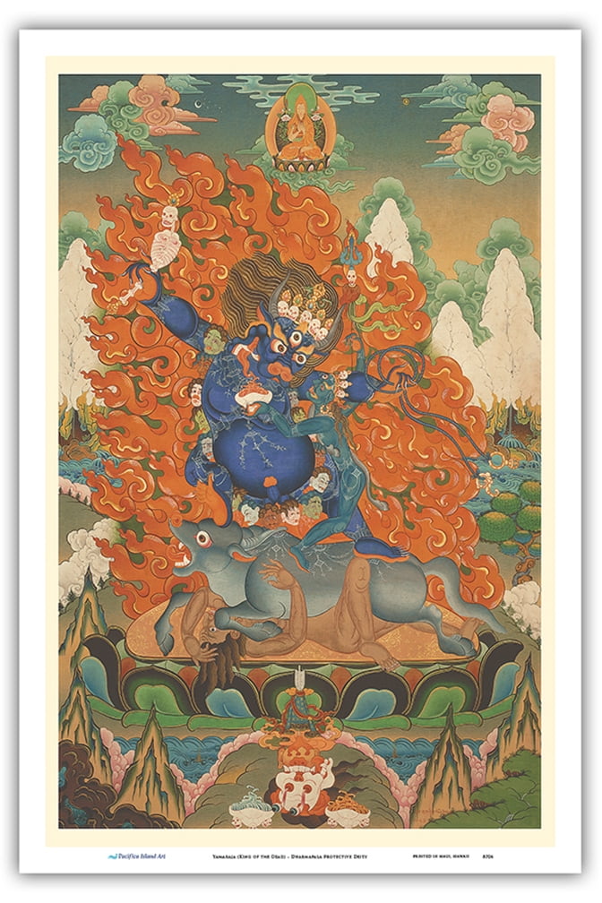 Yamaraja (King of the Dead) - Dharmapala Protective Deity - with Sister ...