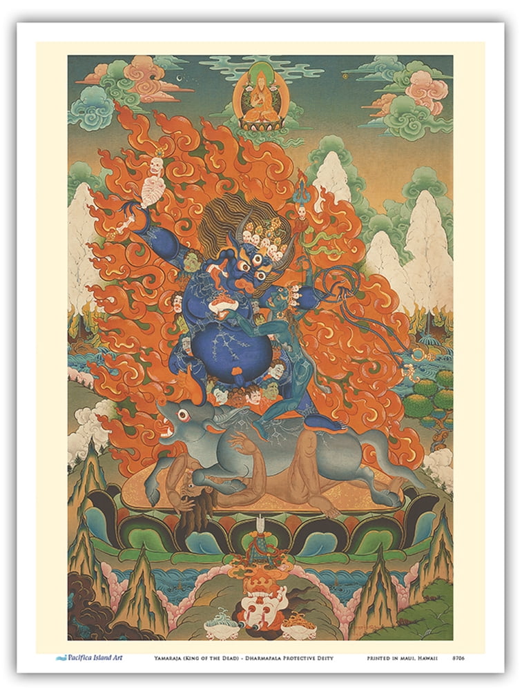 Yamaraja (King of the Dead) - Dharmapala Protective Deity - with Sister ...
