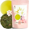 Yamasan Sakura Floral Green Tea w/ Japanese Cherry Blossom Petals, 2.82 ...