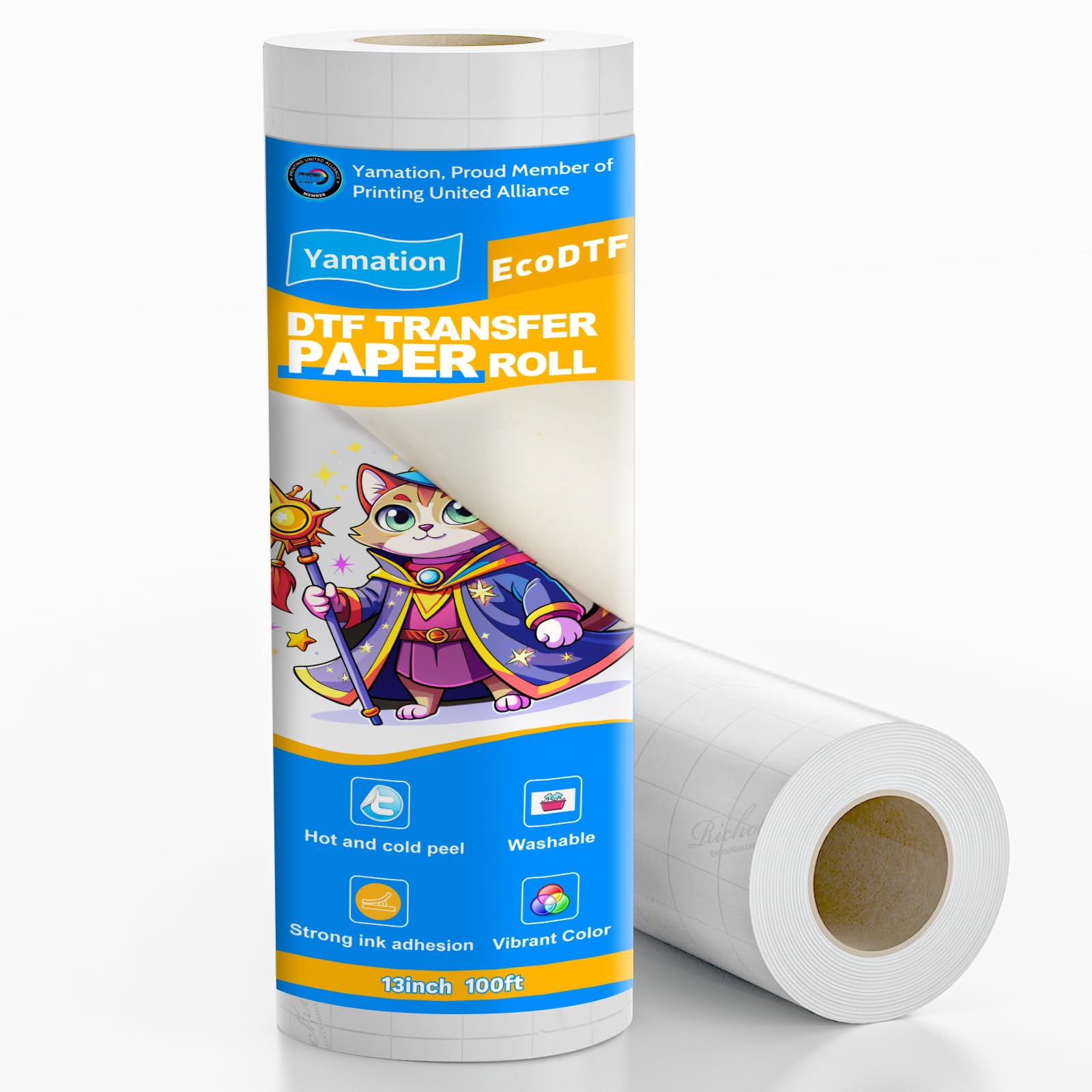 Yamation Paper-Backed DTF Transfer MSF2 Film Roll - 13 inch Color Eco ...
