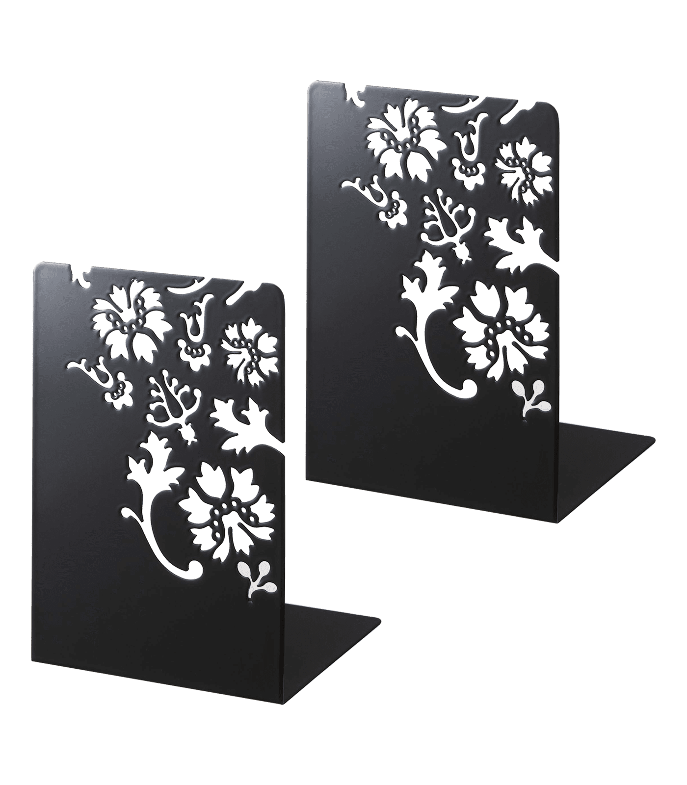 Yamazaki Home Bookends (Set of 2) - Two Sizes, Black, Steel, Small, No ...