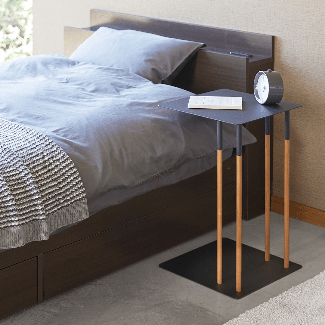Yamazaki Home C Side Table, Black, Steel, Supports 11 pounds - Walmart.com