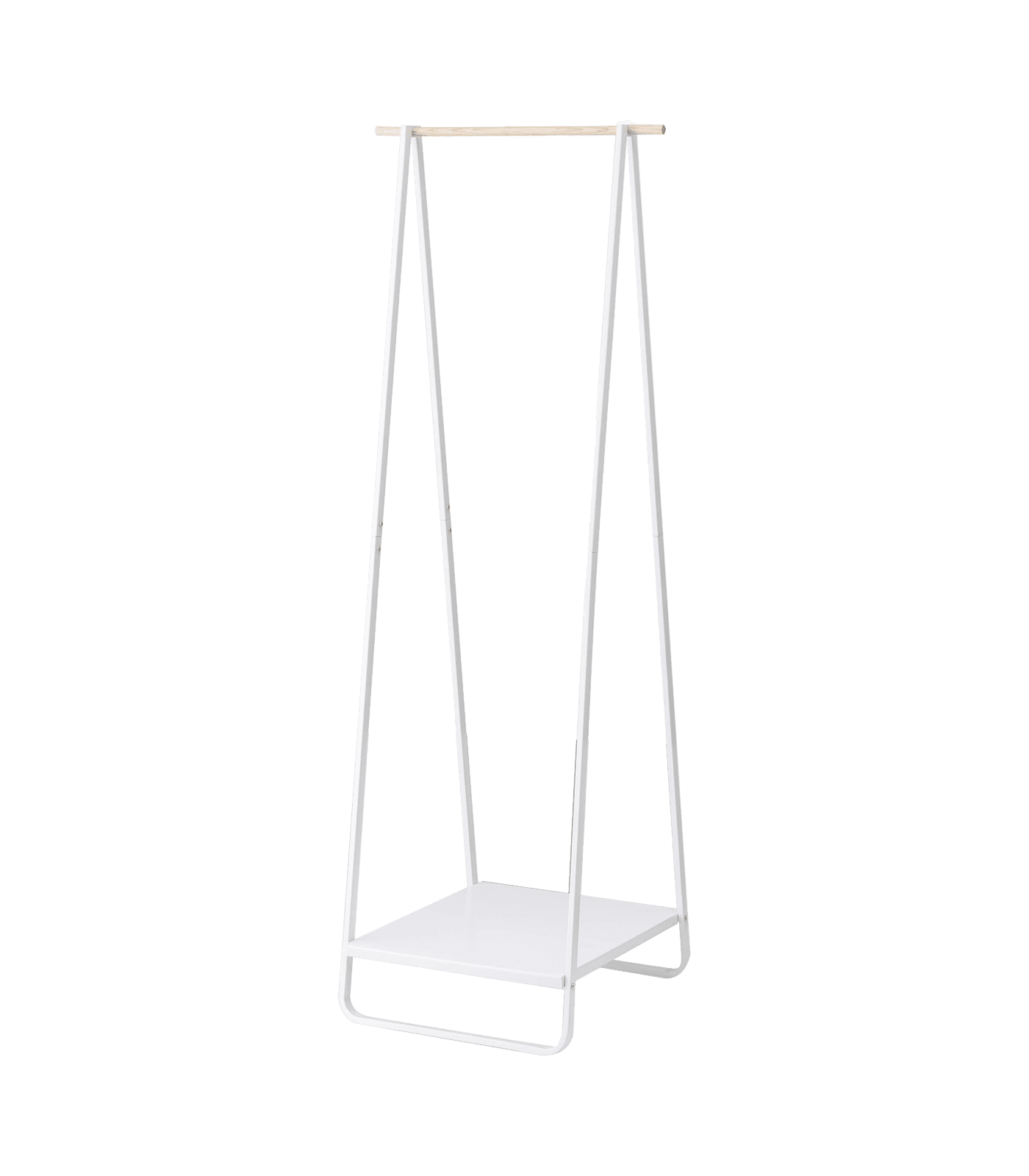 Yamazaki Home White Steel Coat Rack with Shelf, Entryway Hanging Stand ...