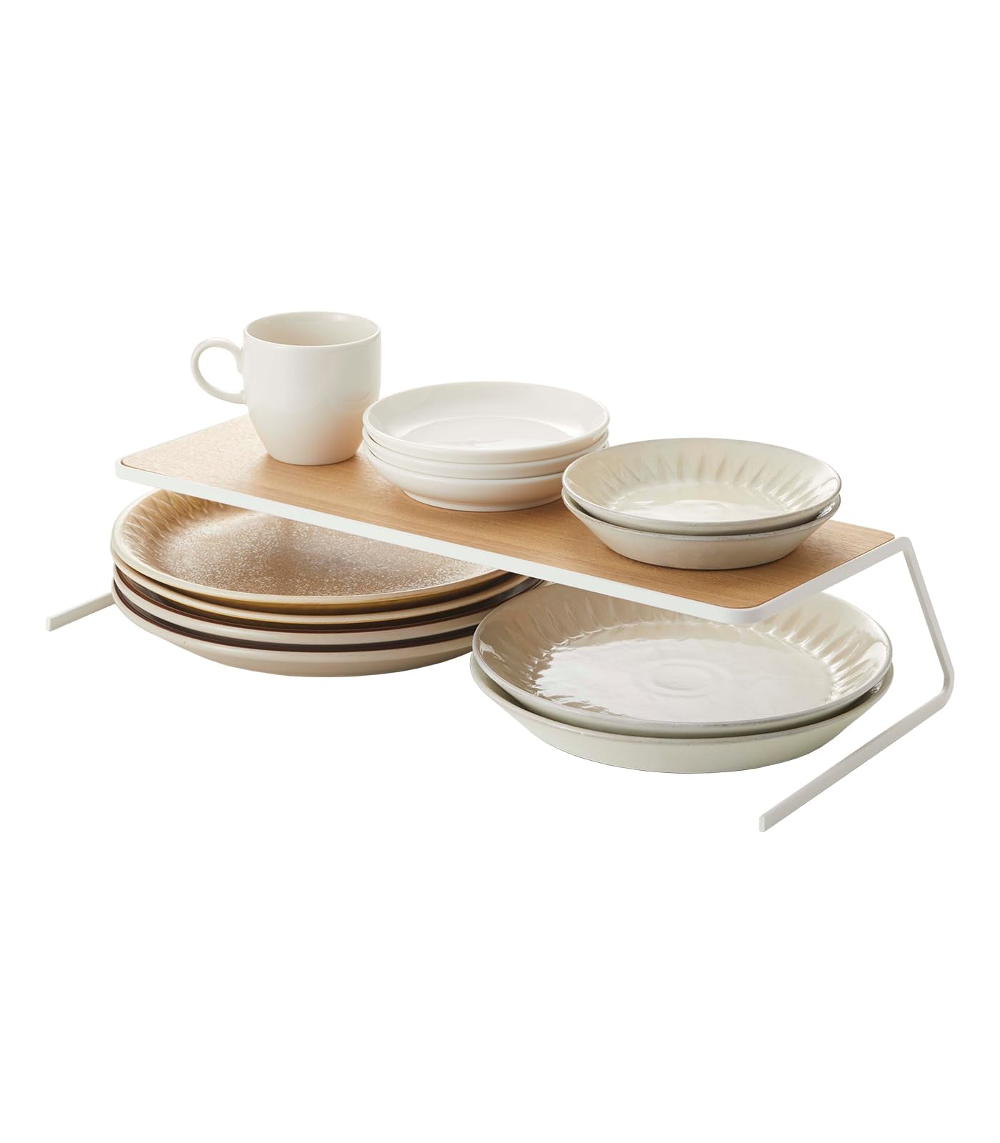 Yamazaki Home Dish Riser - Kitchen Cabinet Shelf and Organizer - No ...
