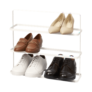 Yamazaki Home Shoe Rack - Two Styles, Black, Steel, Tall, Holds 5 shoes ...