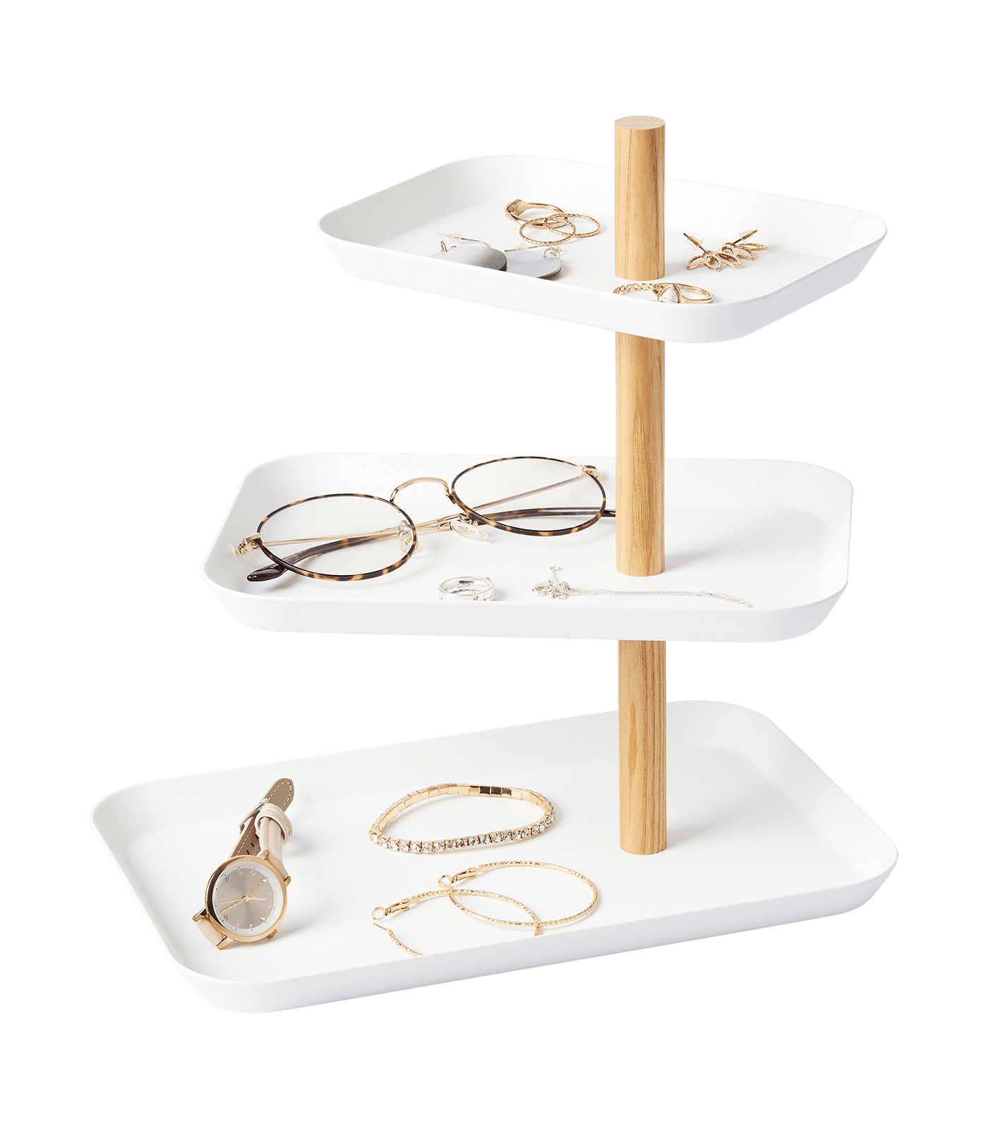 Yamazaki Home Three-Tier Accessory Tray, Ash, Steel - Walmart.com