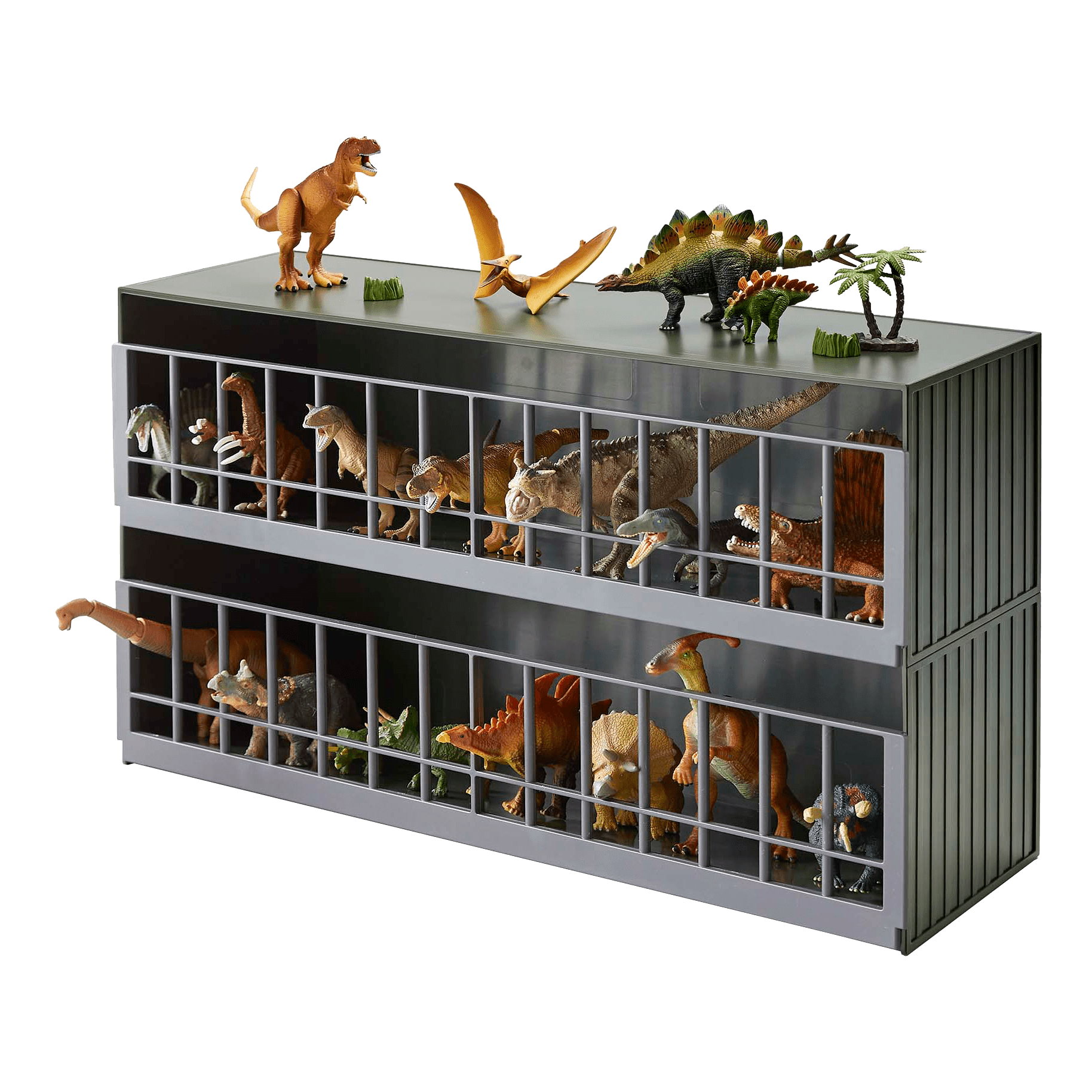 Yamazaki Home Toy Display Case, Black, ABS Plastic, Stackable, No ...