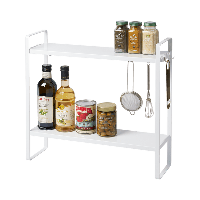 Yamazaki Home Two-Tier Countertop Rack, White, Steel - Walmart.com