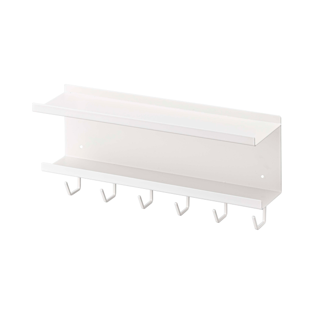 Yamazaki Home Wall-Mount Cable and Router Storage Rack, White, Steel ...