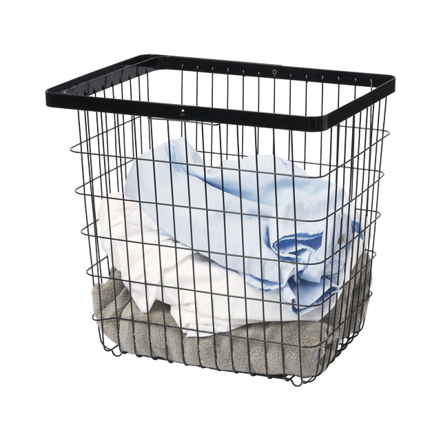 Yamazaki Home Wire Basket, Black, Steel, 8.75 gallons, 33 liters ...