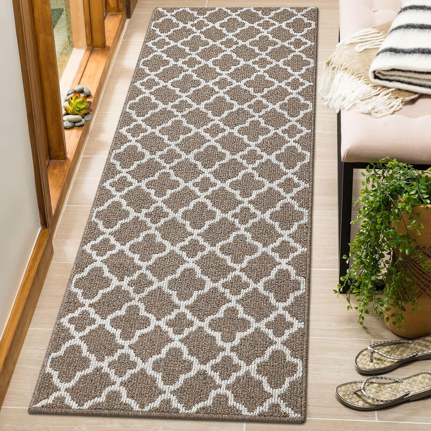 Yamaziot 1.7'x5' Runner Rug, Washable Farmhouse Kitchen Laundry Room ...