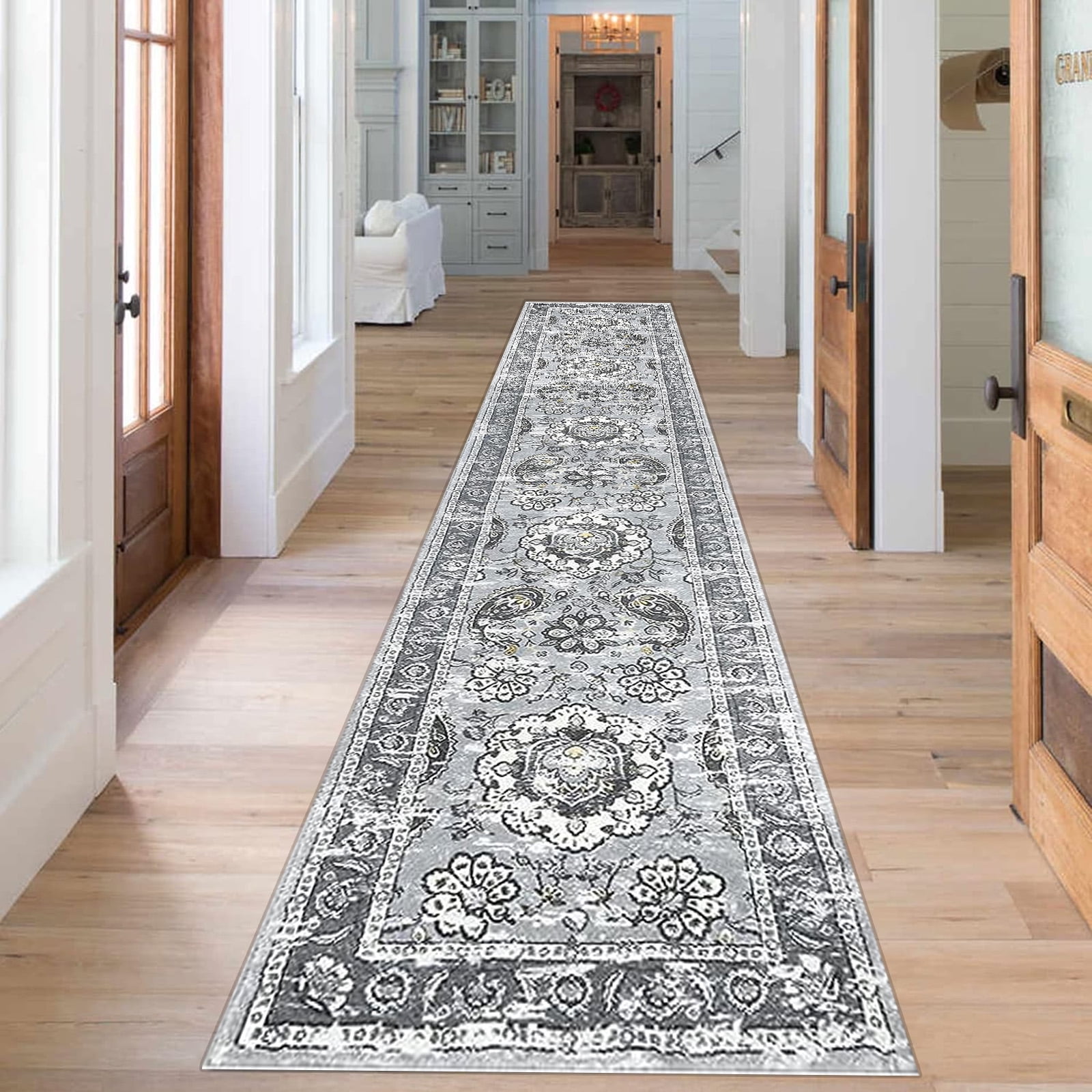 Yamaziot 2x10 ft Non-Shedding Runner Rug, Washable Paisley Kitchen ...