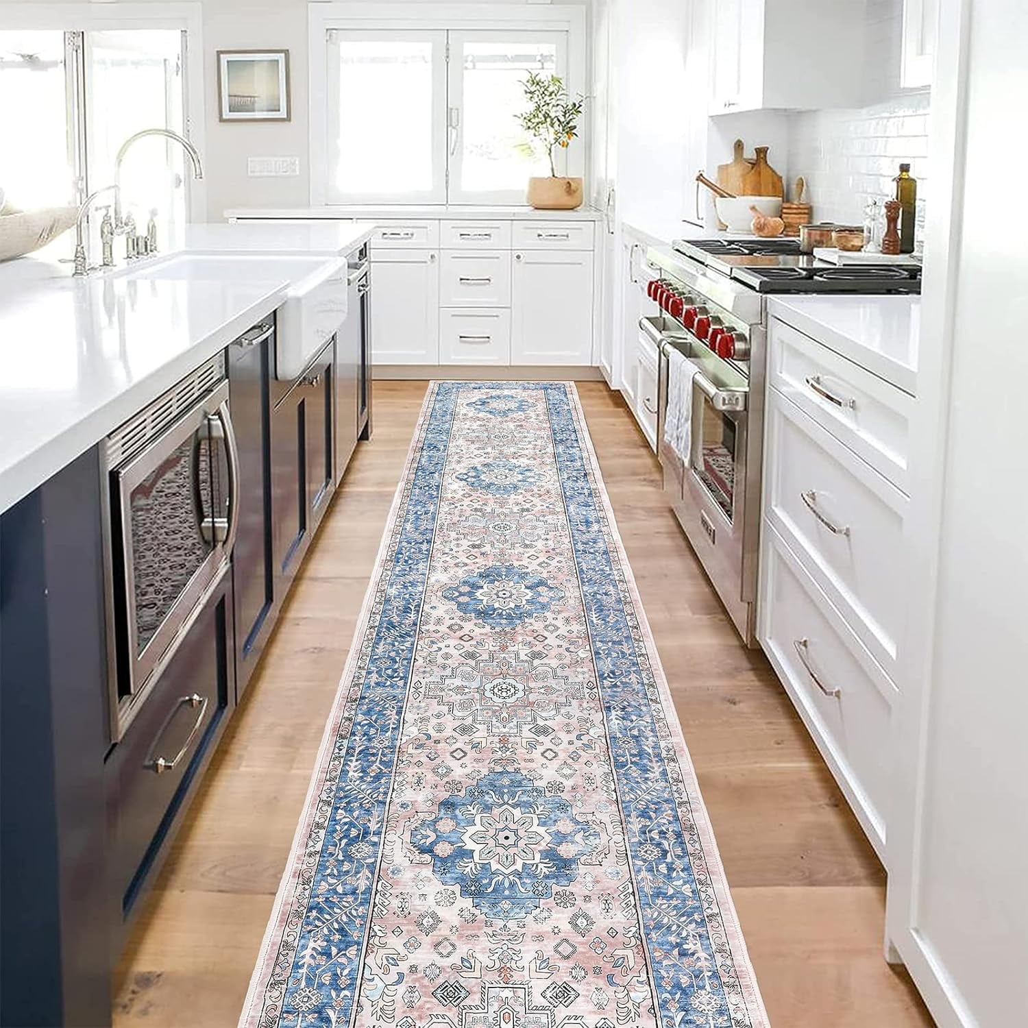 Yamaziot 2'x10' Washable Paisley Carpet Runner Rug, Extra Long for ...