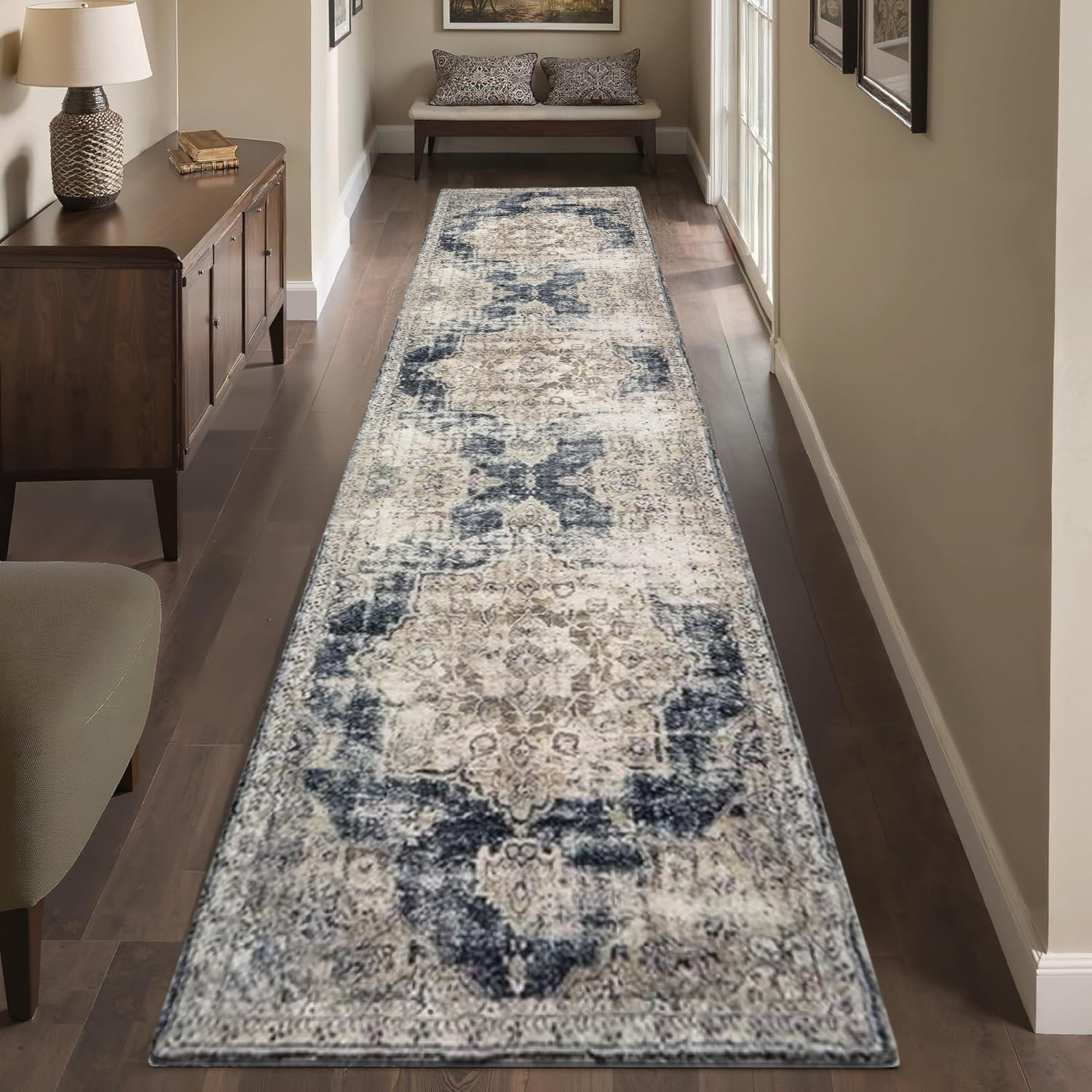 Runner Rug for Hallway, Yamaziot 2'x10' Washable Rug for Floor with ...
