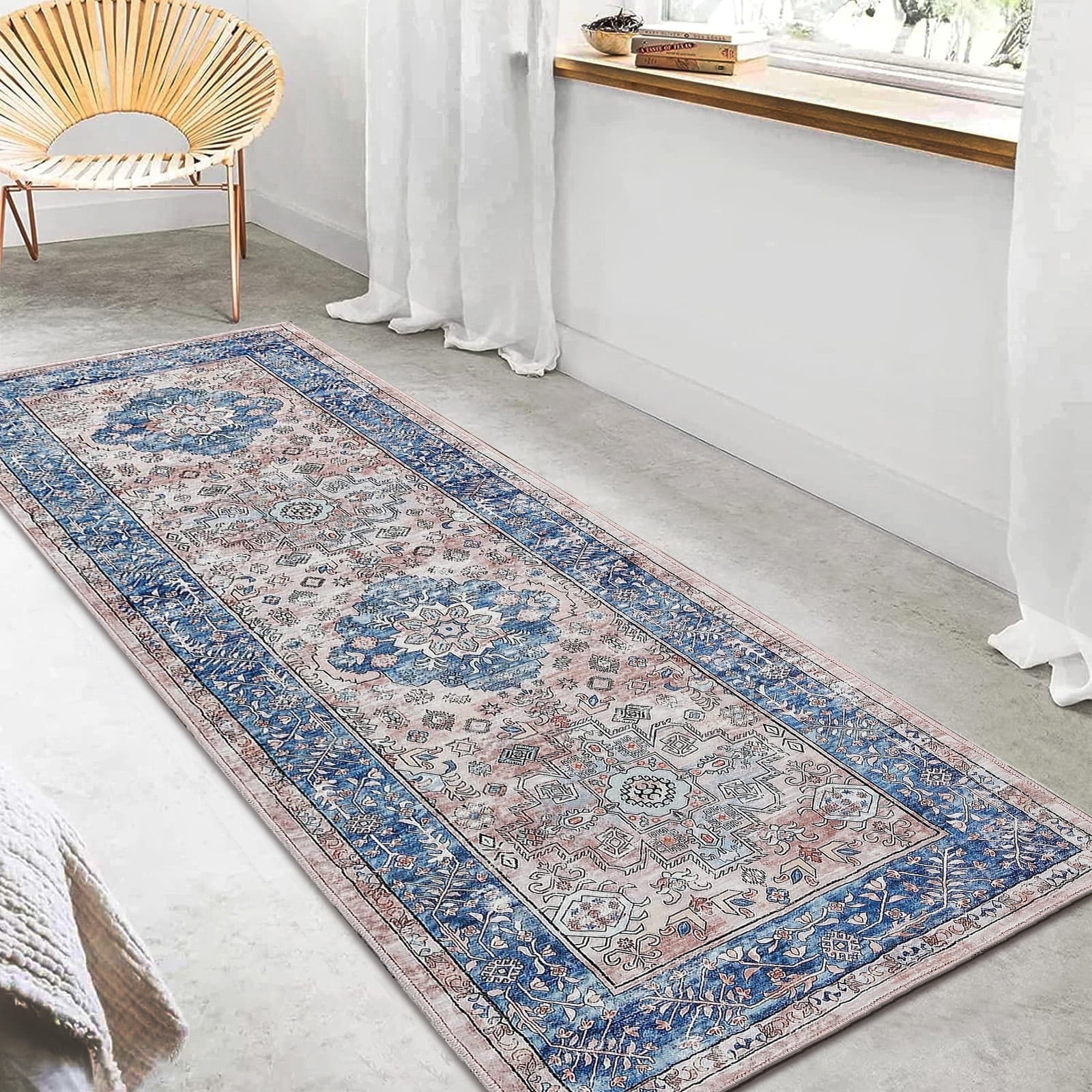 Yamaziot 2x6 Feet Boho Runner Rug for Hallway Kitchen Laundry Bedroom ...