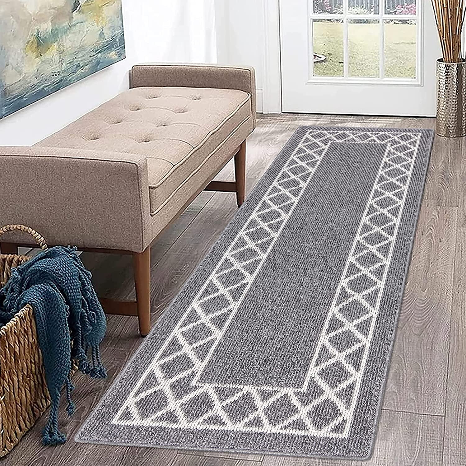Yamaziot 2'x6' Non-Slip Runner Rug for Hallway, Kitchen, Laundry Room ...