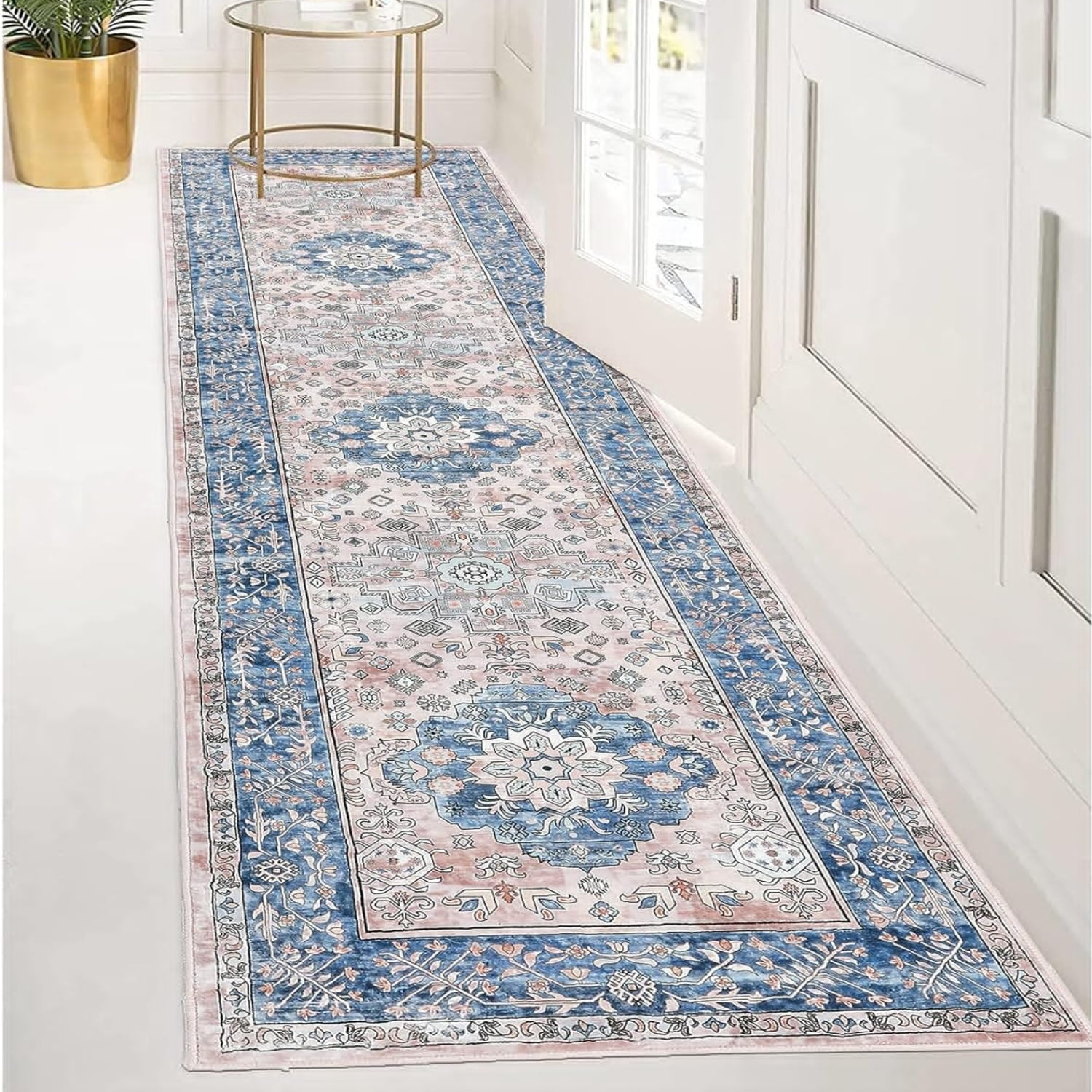 Yamaziot 2'x8' Washable Boho Runner Rug, Non-Slip Floor Carpet for ...