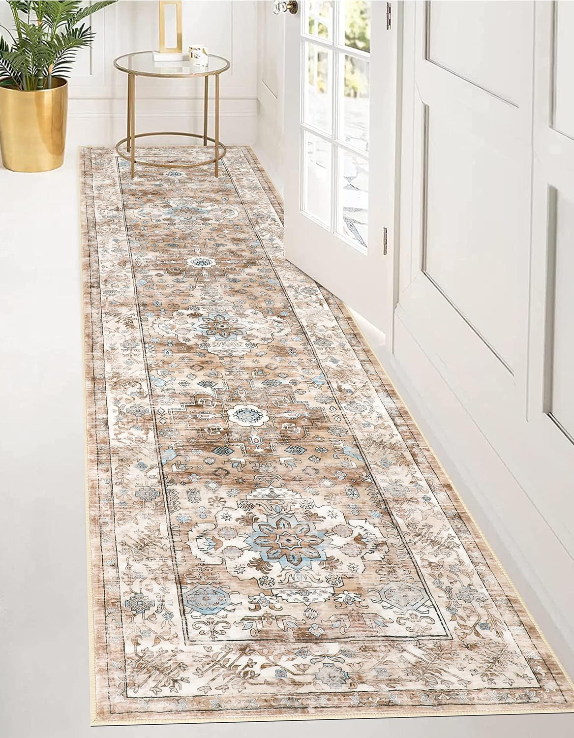 Yamaziot 2'x8' Boho Runner Rug, Non-Slip Mat for Hallway, Kitchen ...